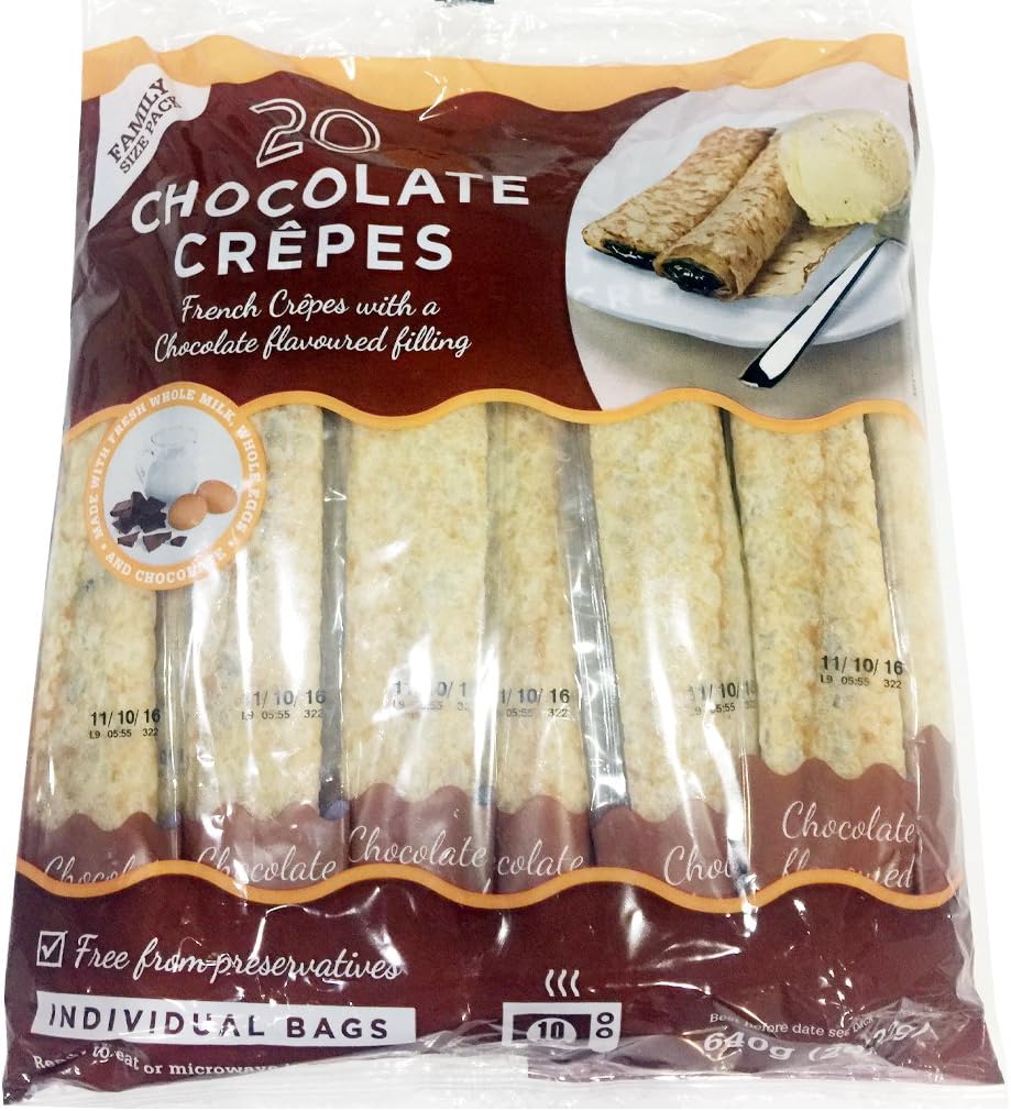 20 Tigreat French Ready Chocolate Crepe Pack Snack Bags 20x32g Crepes ...