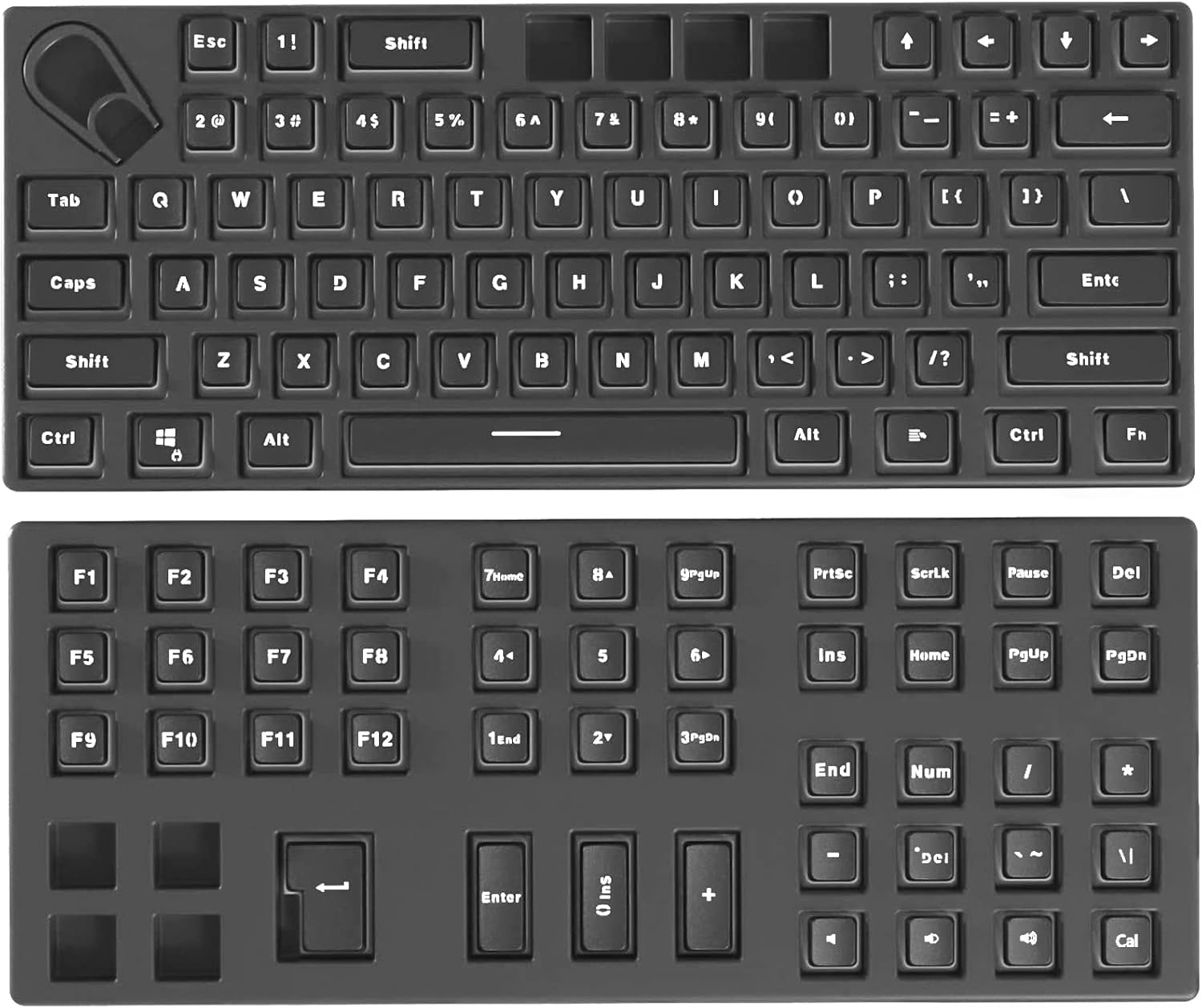 Amazon.com: DIERYA PBT Double-Shot Pudding Keycaps, 108 Keys OEM ...