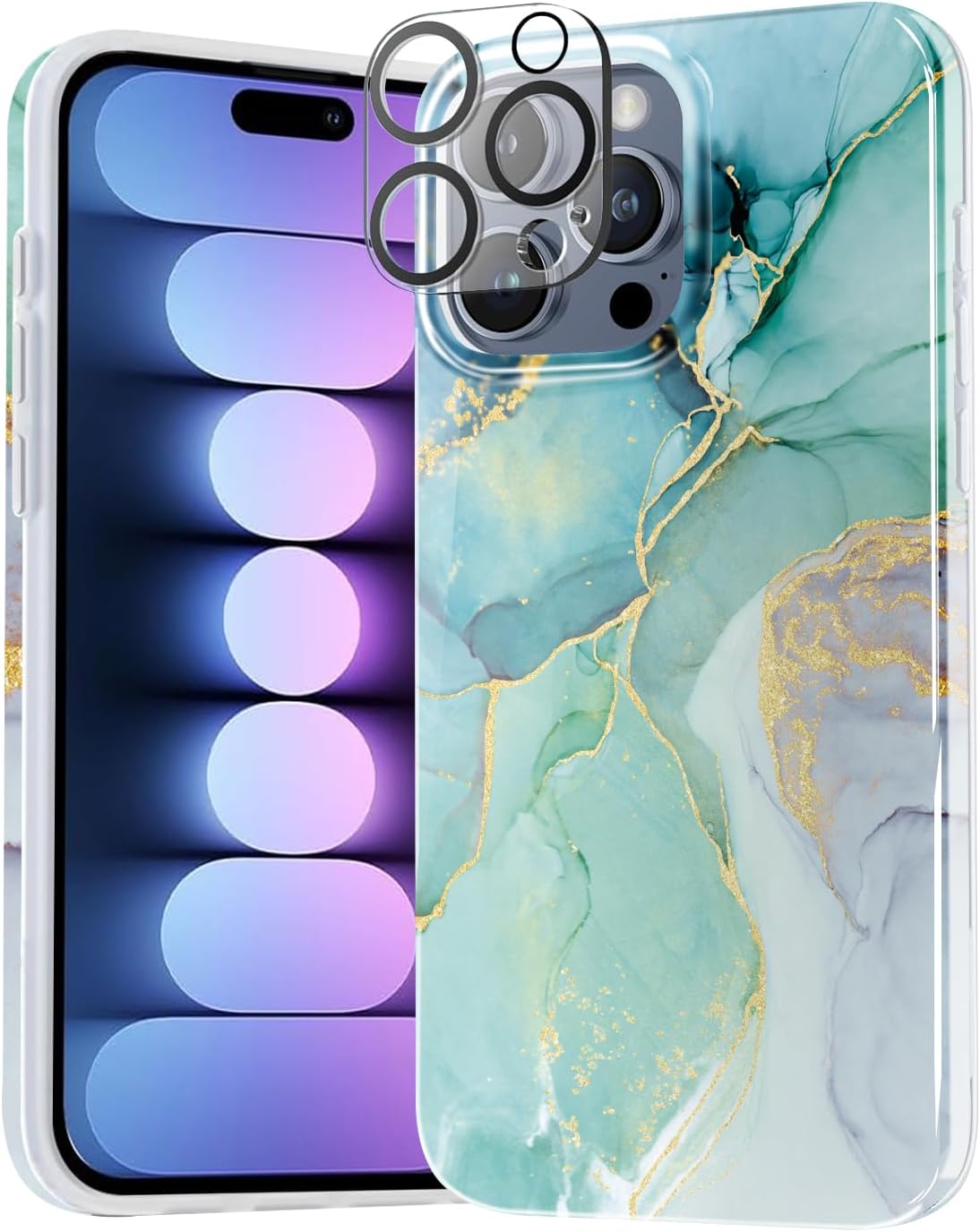 Amazon.com: luolnh Gold Glitter Sparkle Case Compatible with iPhone 15 ...