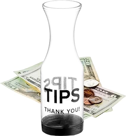 Amazon.com | Tip Jar for bartenders and restaurants | Clear SAN plastic ...