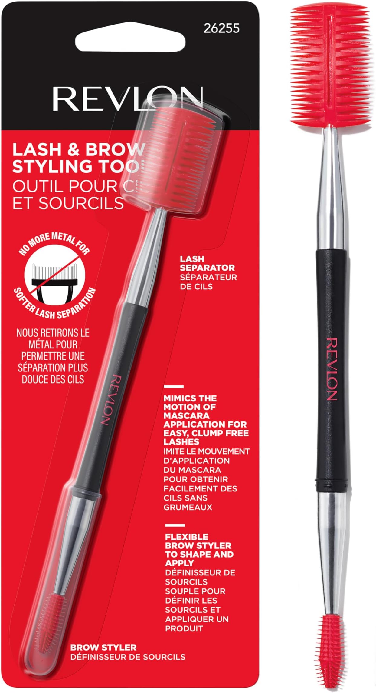 Amazon.com: Revlon Lash & Brow Styling Tool, Dual Ended Eyelash ...