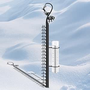 Amazon.com : Snow Gauge Outdoor, Heavy Duty Metal Snowfall Measuring ...