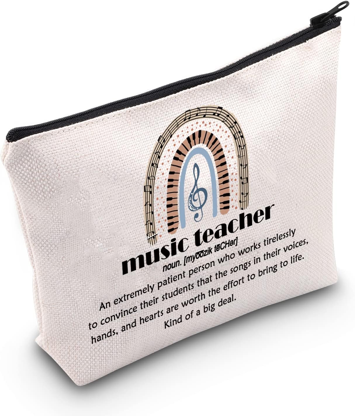 Amazon.com: MEIKIUP Music Teacher Gifts Music Teacher Makeup Bag Music ...