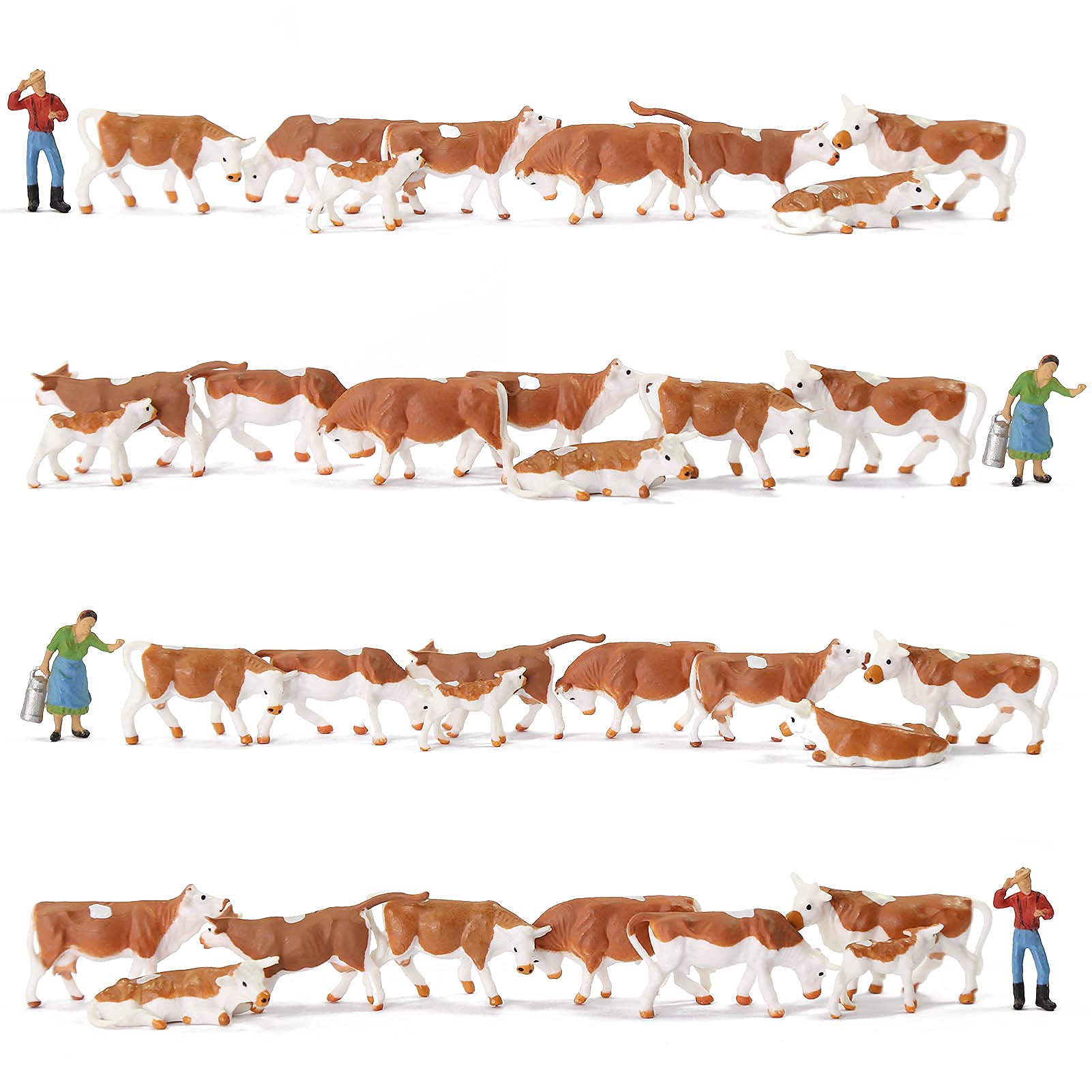 Amazon.com: AN8719 Model Train Railway Painted Farm Animals HO Scale 1: ...