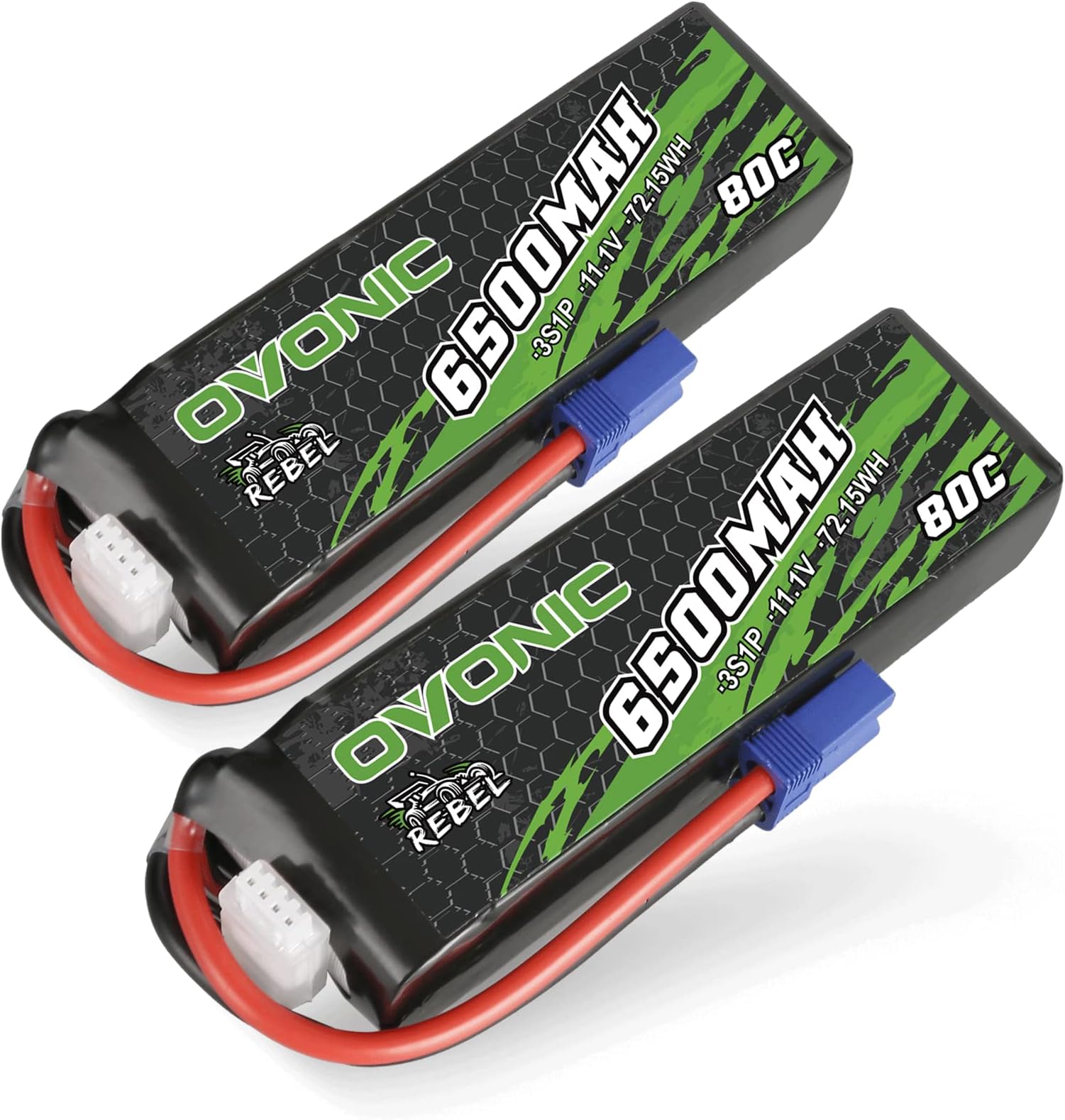 Amazon.com: OVONIC Lipo Battery 6500mAh 80C 11.1V 3S RC Battery with ...