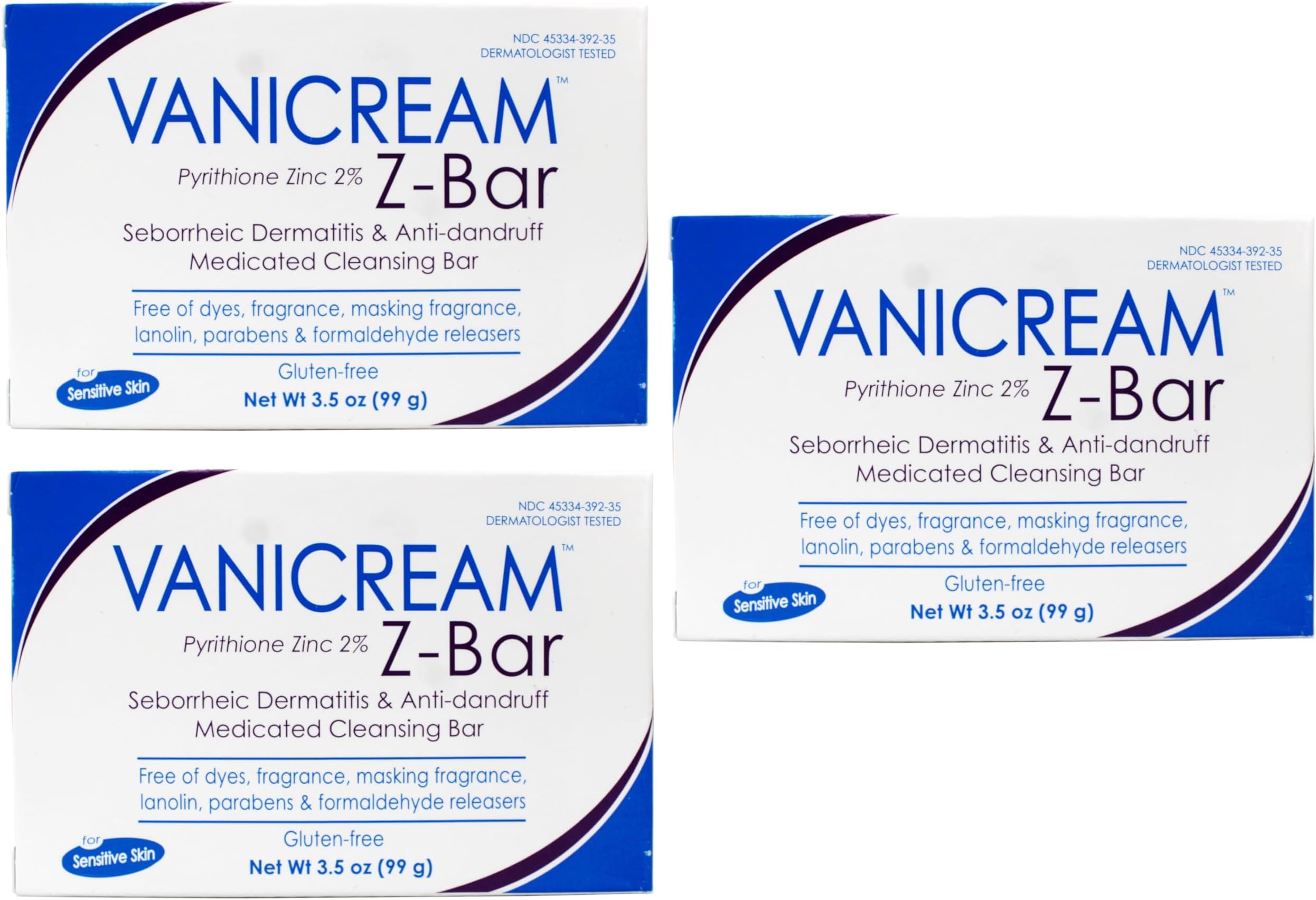 Amazon.com: Vanicream Z-Bar Medicated Cleansing Bar, Pyrithione Zinc 2% ...