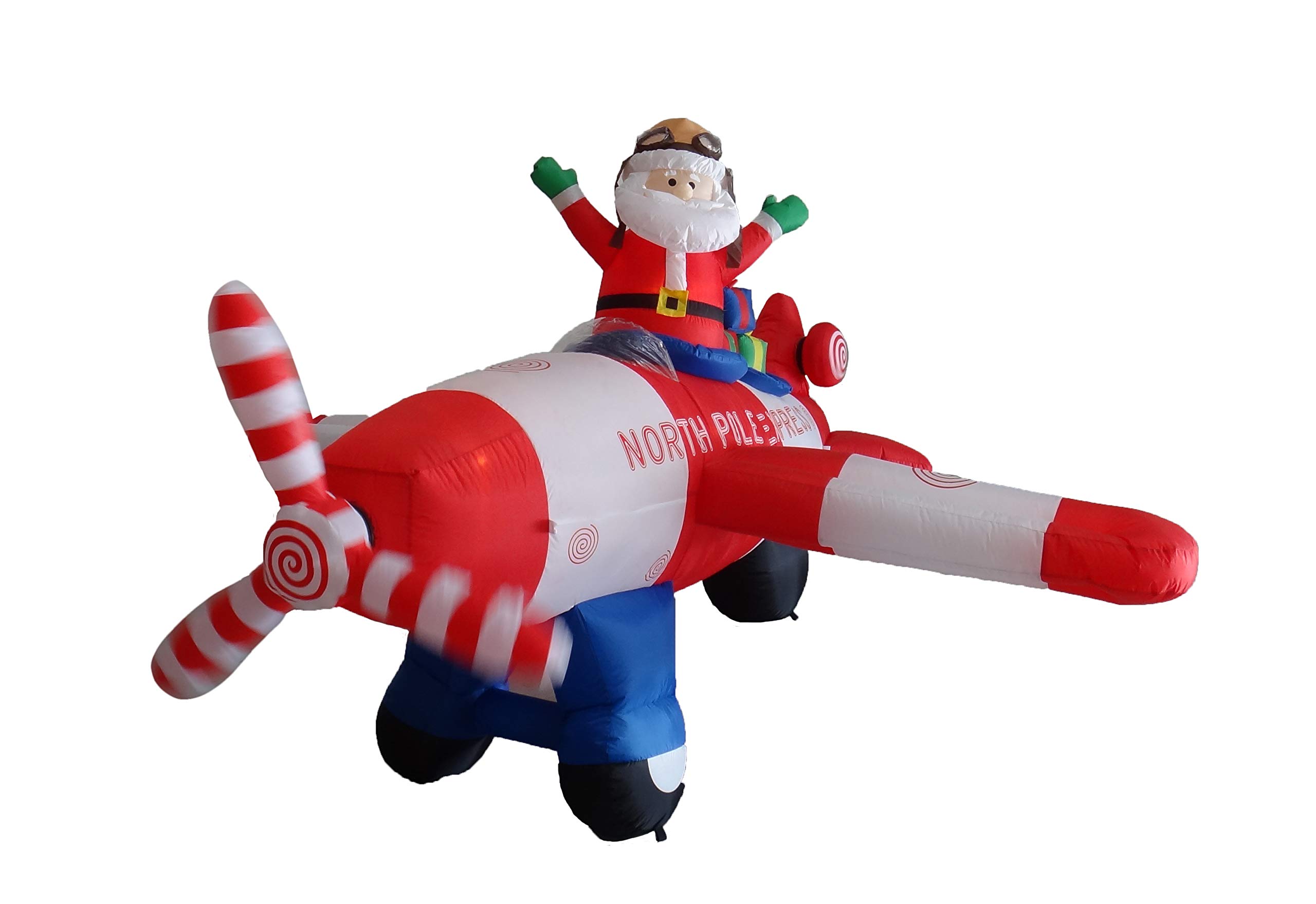 Amazon.com: BZB Goods Animated - 8 Foot Long Christmas Inflatable Santa ...