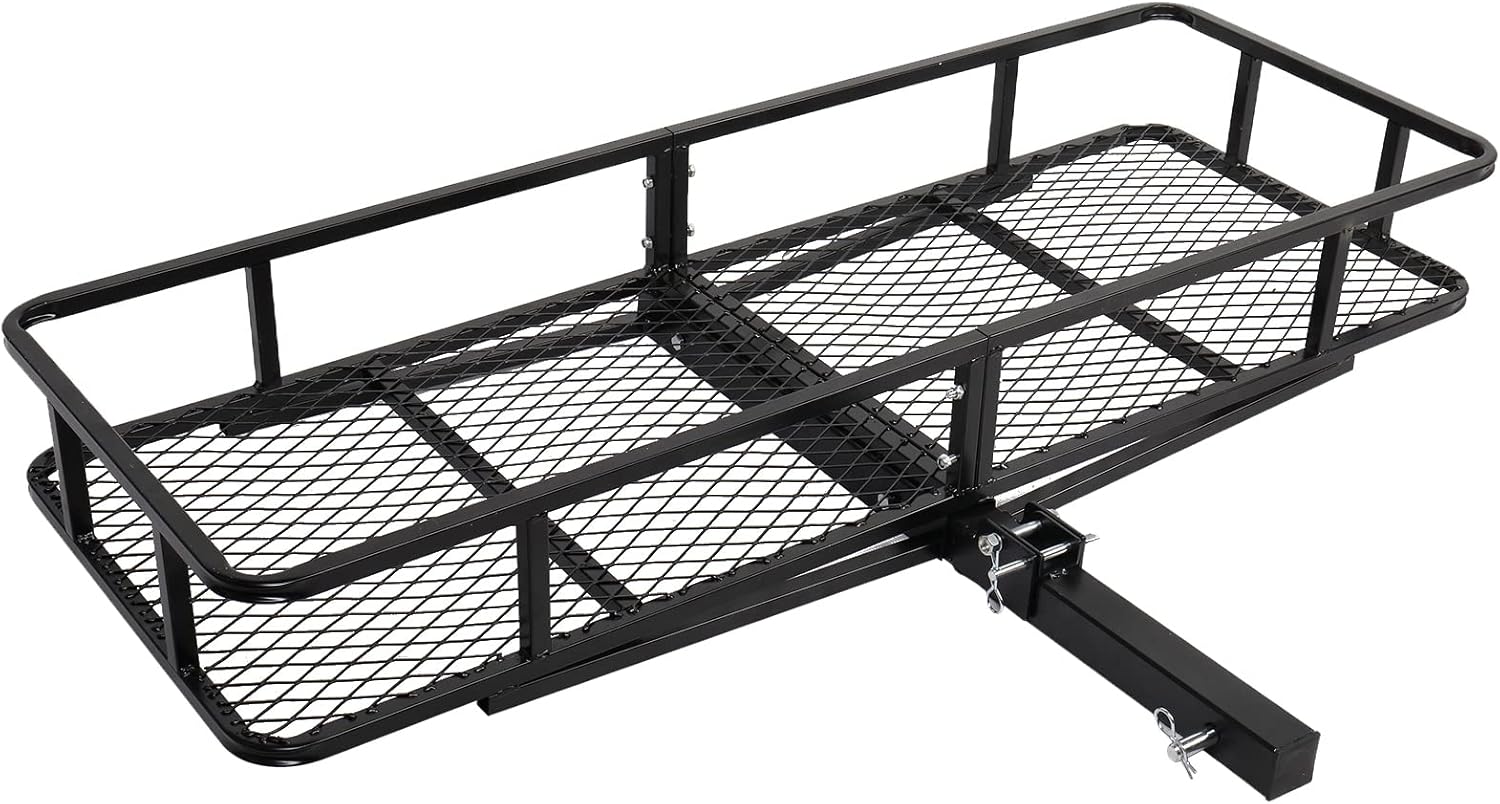 Amazon.com: 57" Folding Hitch Mount Rear Cargo Rack Carrier Luggage ...