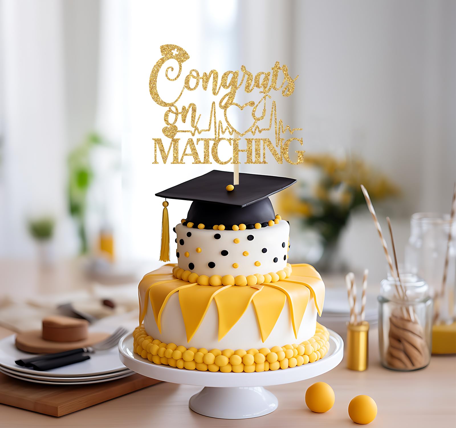 Snapklik.com : Congrats On Matching Cake Topper, Happy Match Day ...