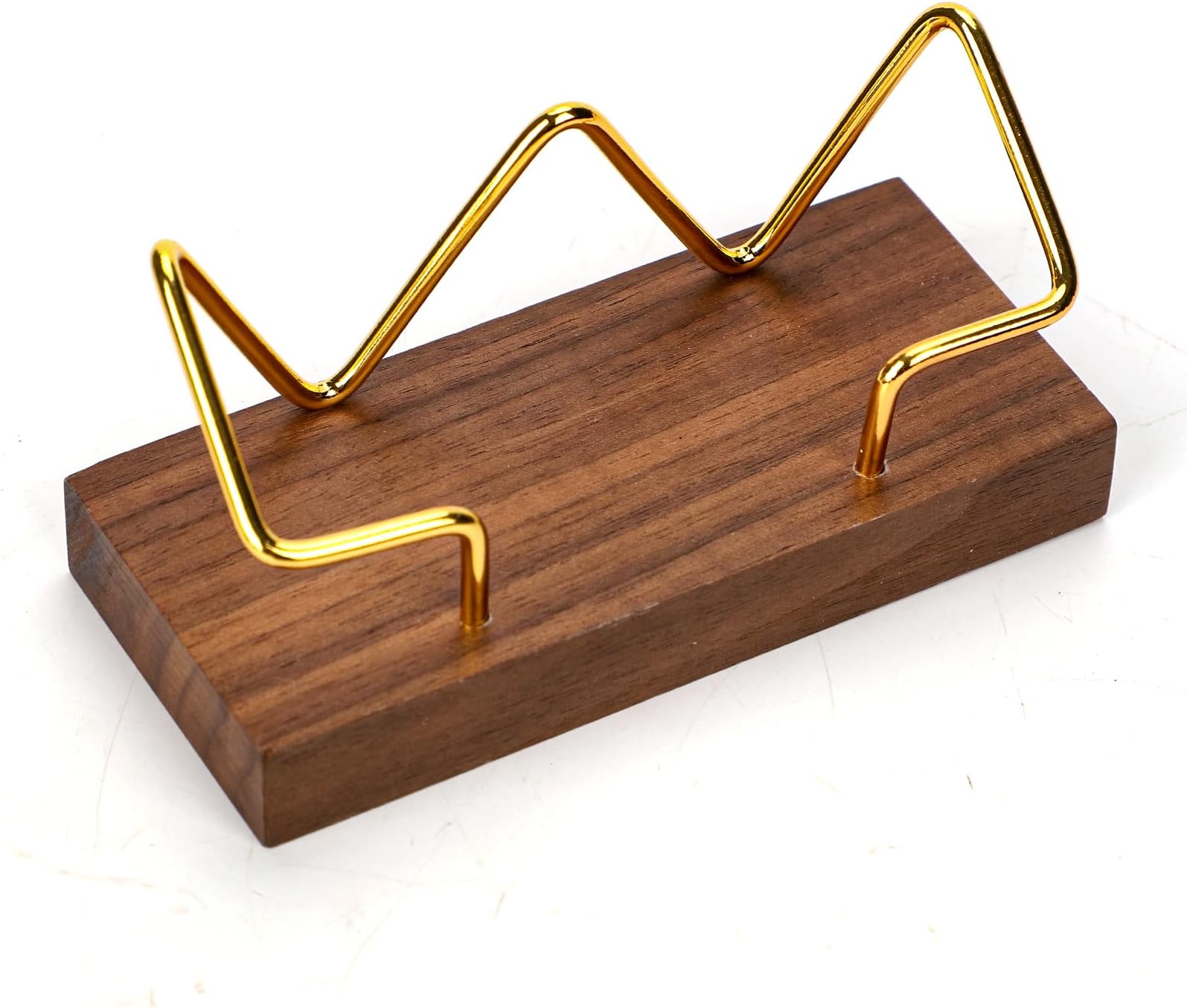 Amazon.com : Amyhill 1 Pcs Wood Business Card Holder Gold Card Holder ...