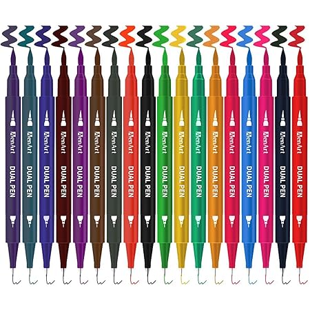 Amazon.com : iBayam Dual Brush Pens 30 Vibrant-Color Brush Tip ...