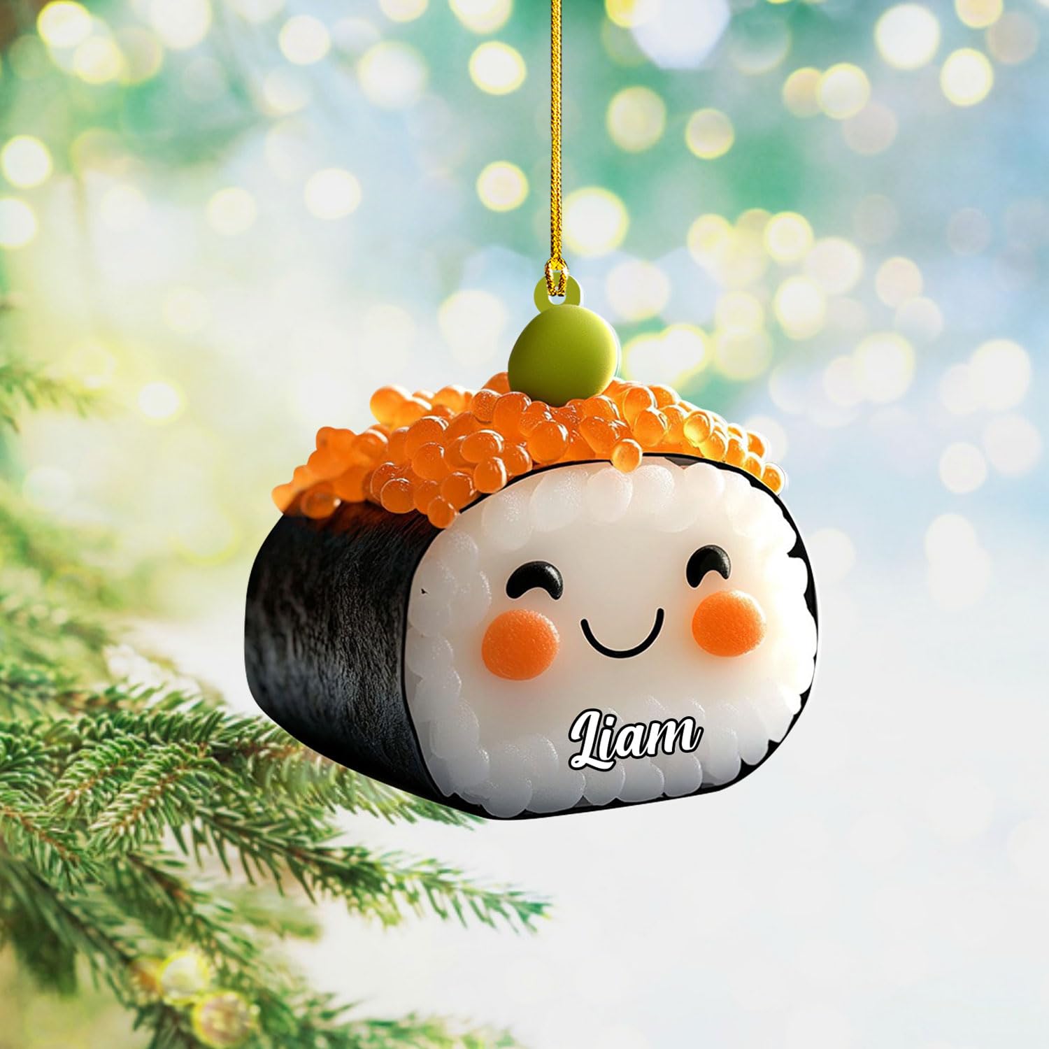 Amazon.com: Personalized Sushi Ornaments 2024 Sushi Christmas Ornaments ...