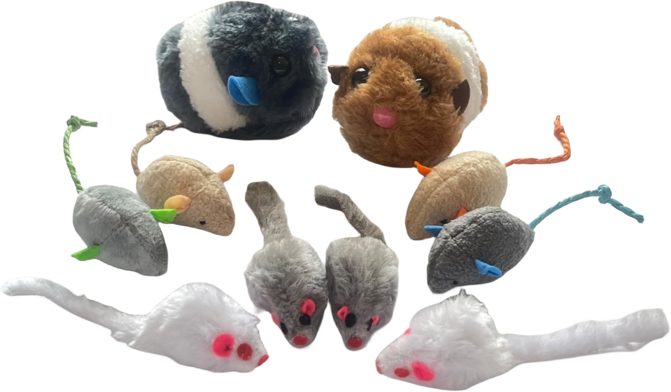 Amazon.com : Runske 10Pcs Mice Cat Toys Set,Mouse Catnip(4Pcs) Cat Toy ...