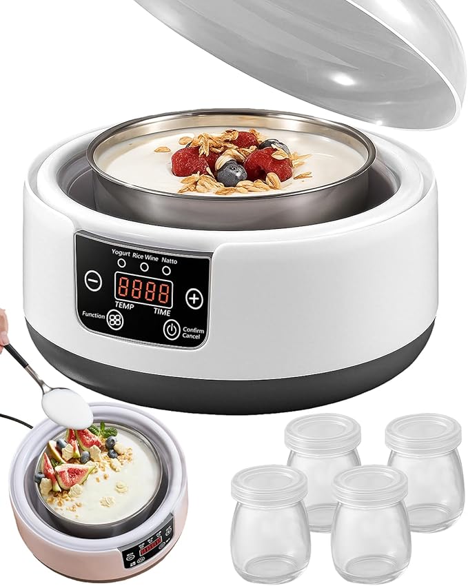 Amazon.com: 36 Hour Yogurt Maker, Automatic Digital Yoghurt Maker with ...