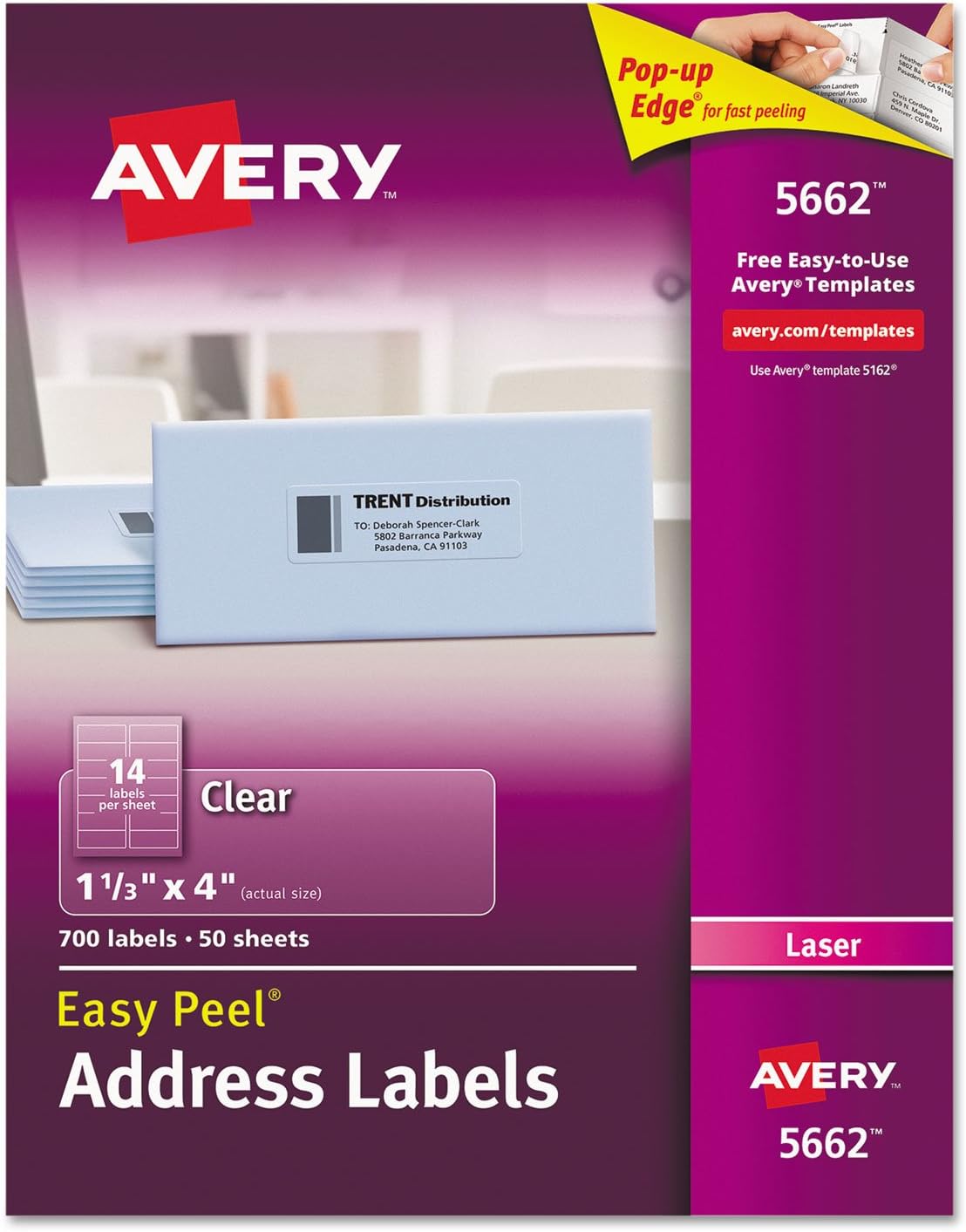 Amazon.com : AVERY AVE5662 - Easy Peel Address Label : Office Products
