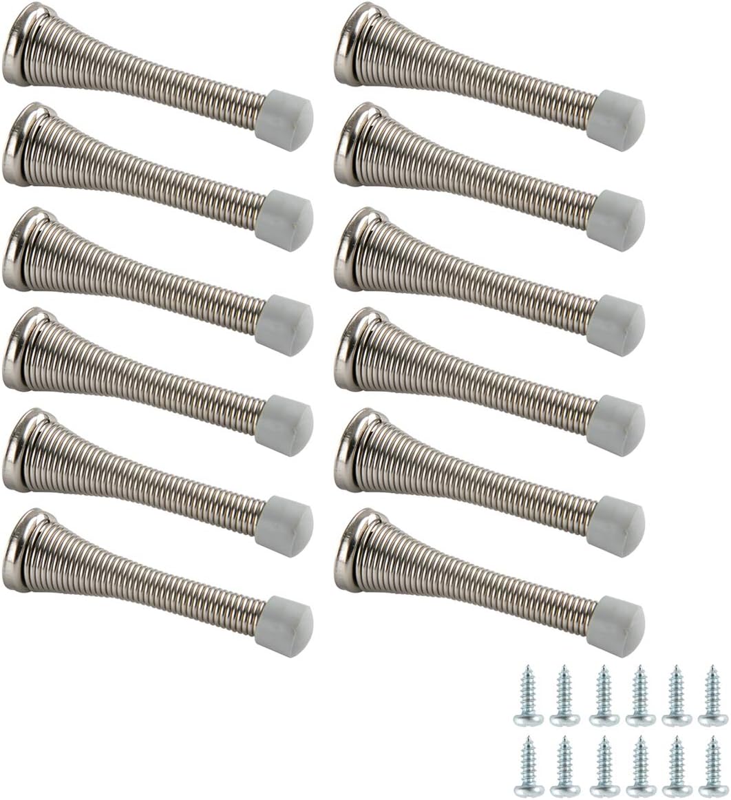 Amazon Basics Spring Door Stop, Brushed Nickel, 12-Pack : Amazon.com.au ...