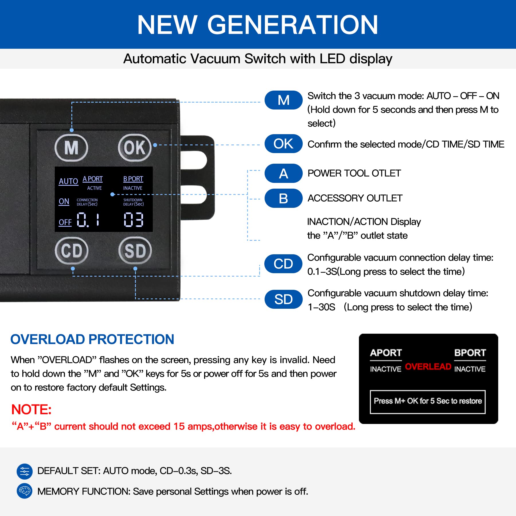 Snapklik.com : Automatic Vacuum Switch For Power Tools, Dust Control ...