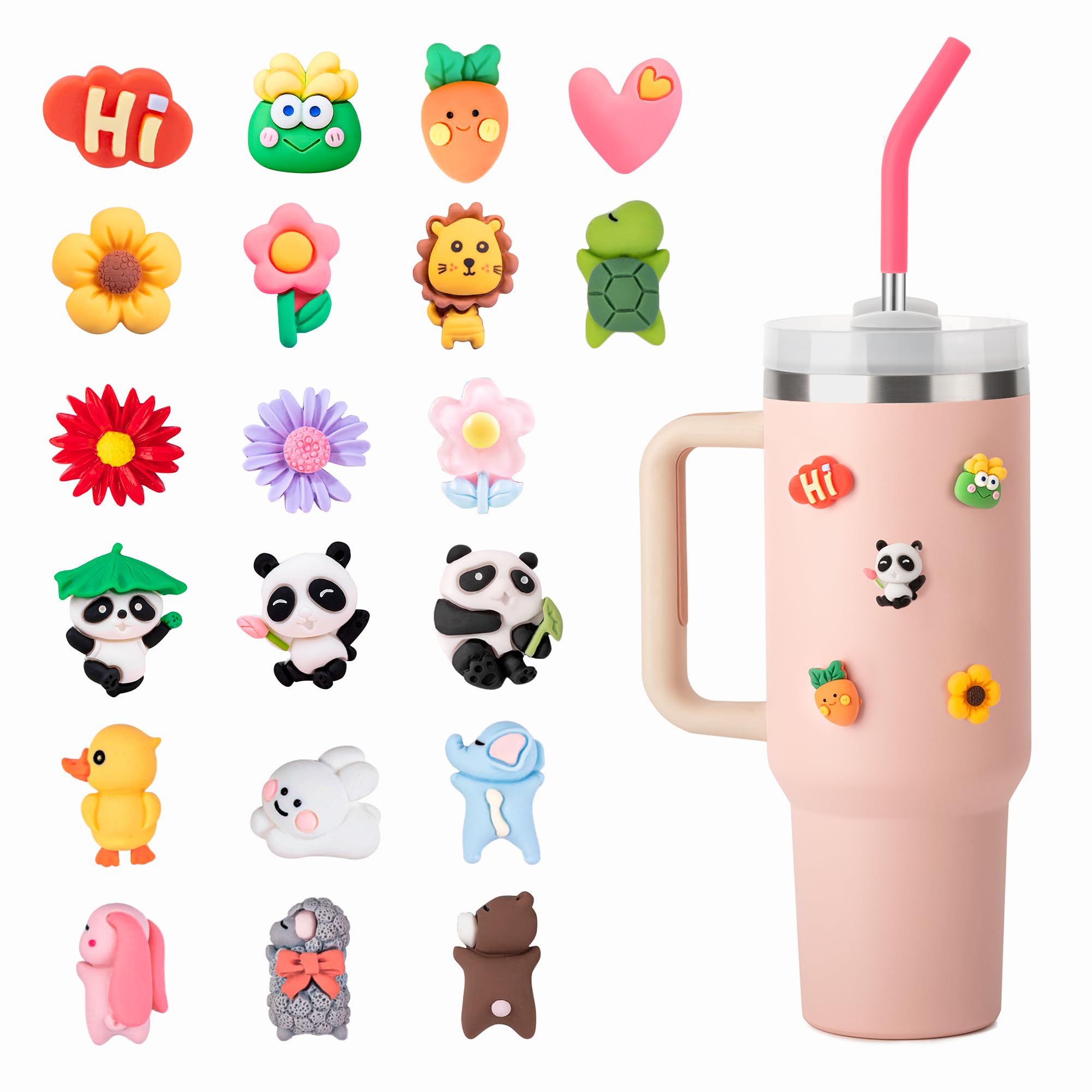 Snapklik.com : Prurex 20 Pcs 3D Stickers Accessories For Stanley Cup ...