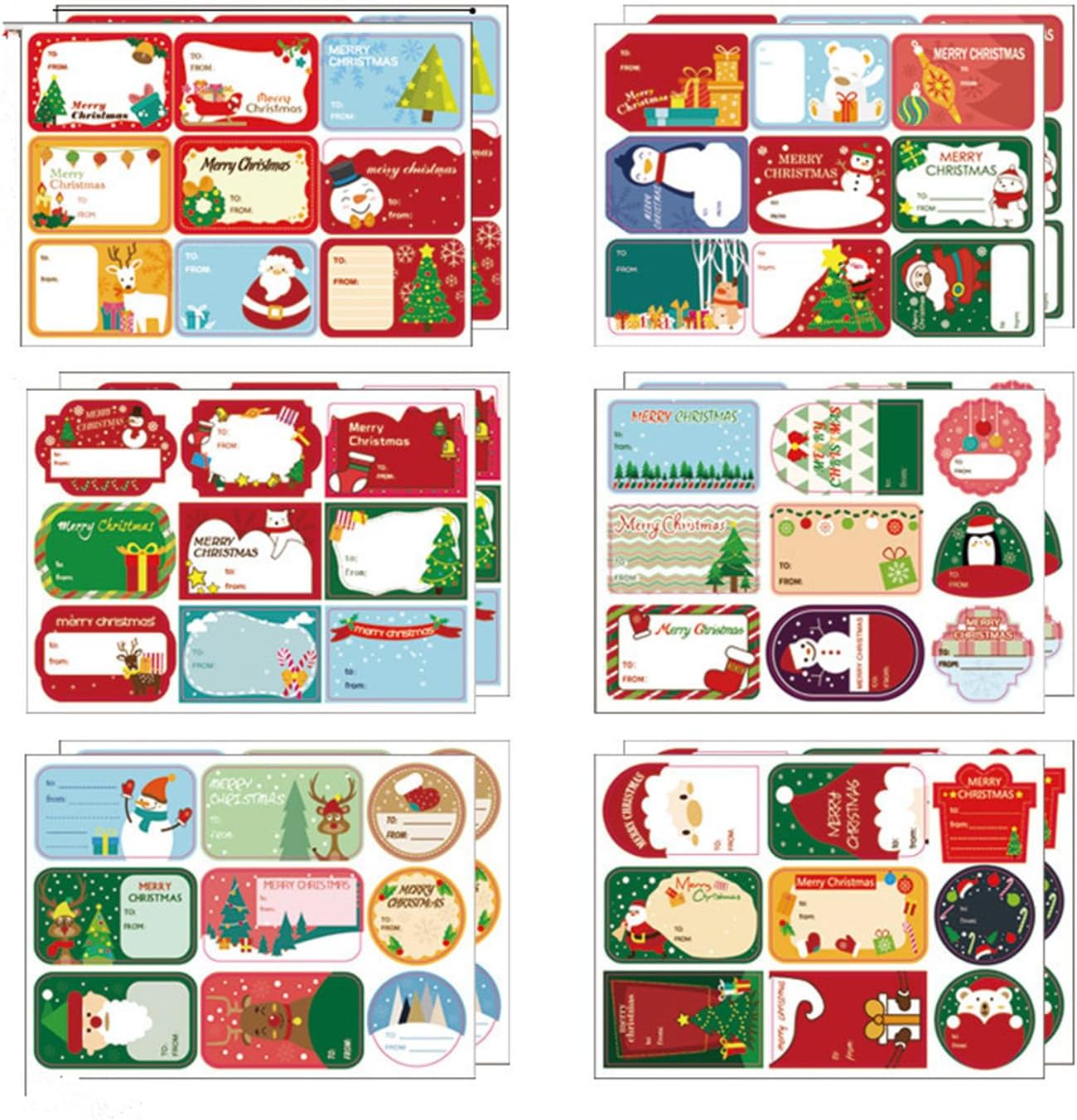 Amazon.com: Red Truck Christmas Envelope Seals - Set of 72 Holiday ...