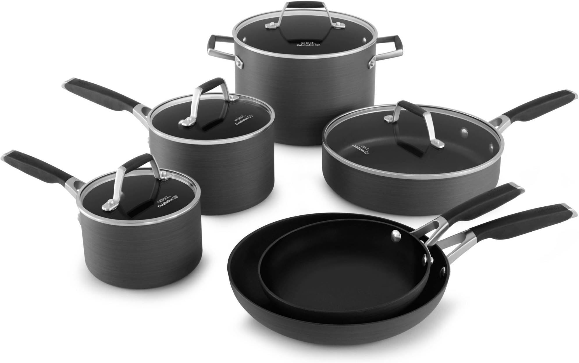 Amazon.com: Select by Calphalon Hard-Anodized Nonstick 10-piece ...