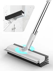 Amazon.com: HelpX Floor Scrub Brush with Long Handle, 3 in 1 Scrape and Heavy-Duty Stiff Bristle ...