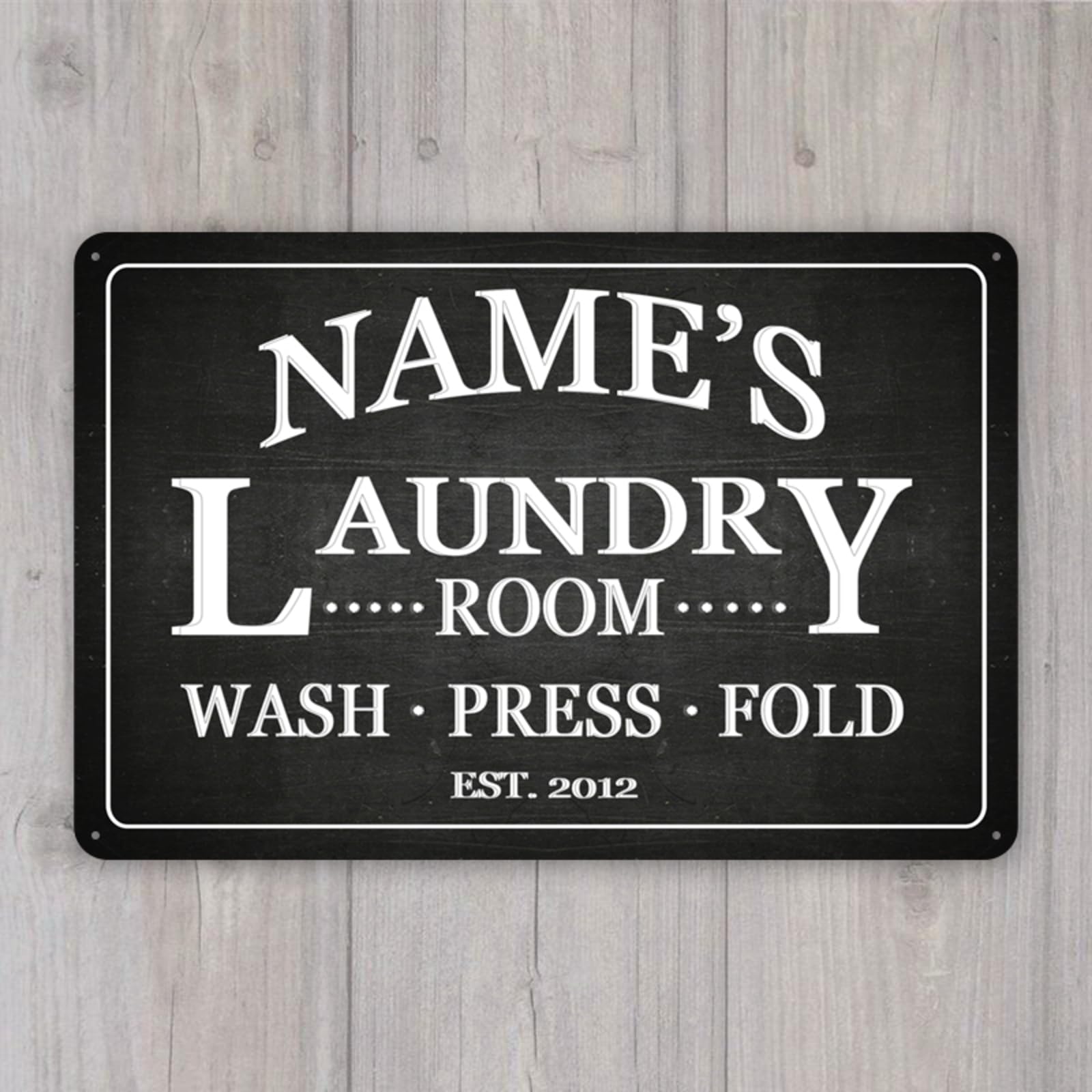 Amazon.com: Personalized Laundry Room Sign Rustic Custom Metal Signs ...
