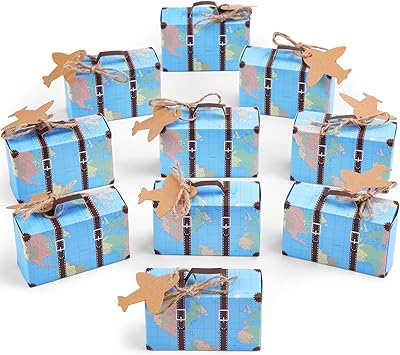 Amazon.com: HONEYGIFTS 50 Piece Mini Suitcase Gift Box Party Favor ...
