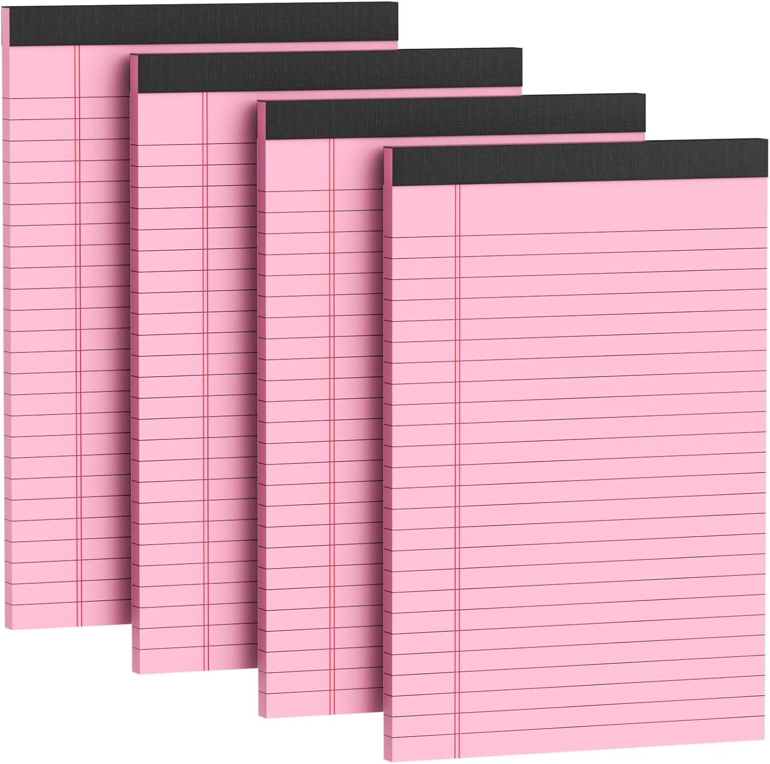 Amazon.com : 4 Pack Note Pads 5 x 8 Inch Pink Small Legal Pads 5 x 8 ...