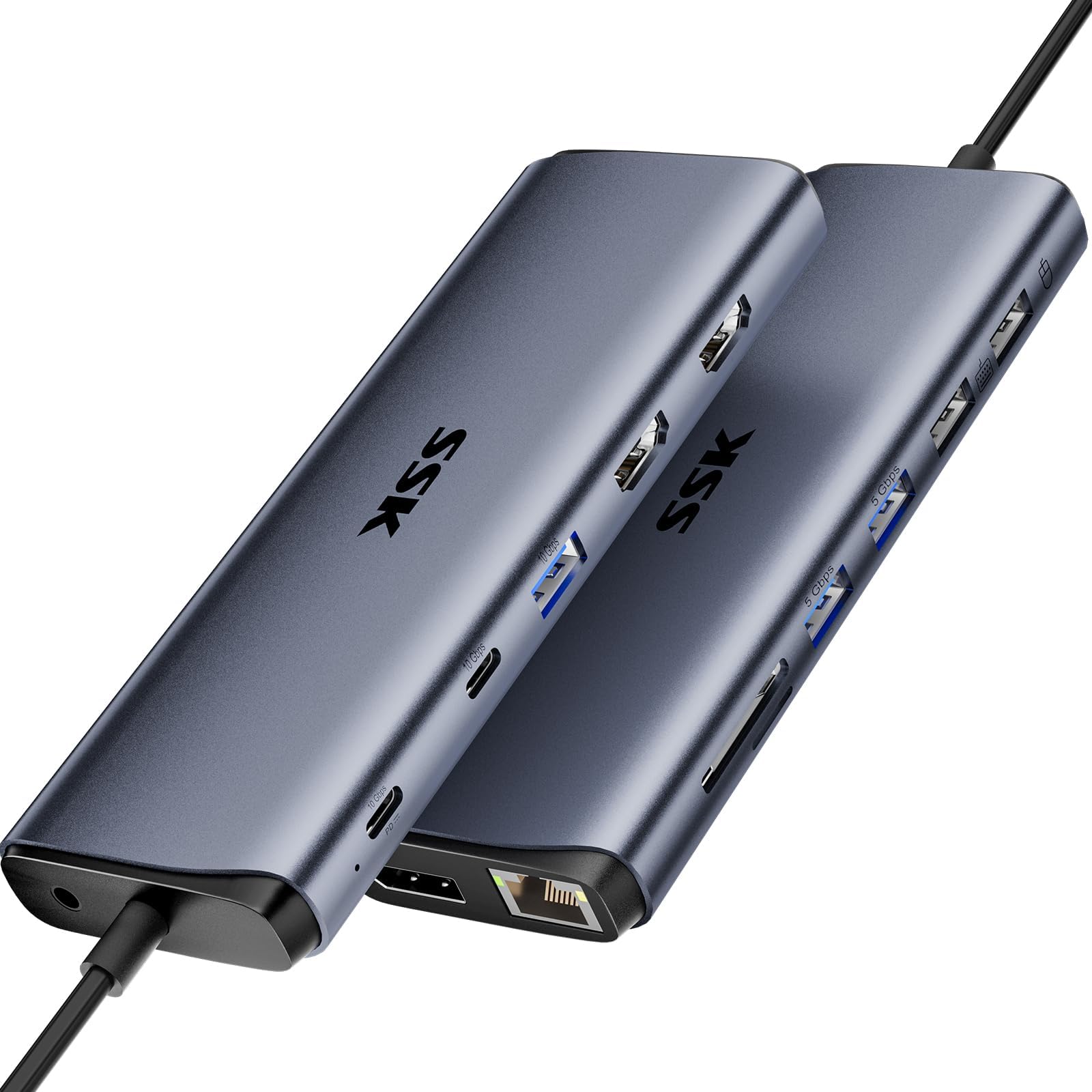 SSK Dock USB C 8K per Thunderbolt 4, Docking Station MacBook 3 monitor ...