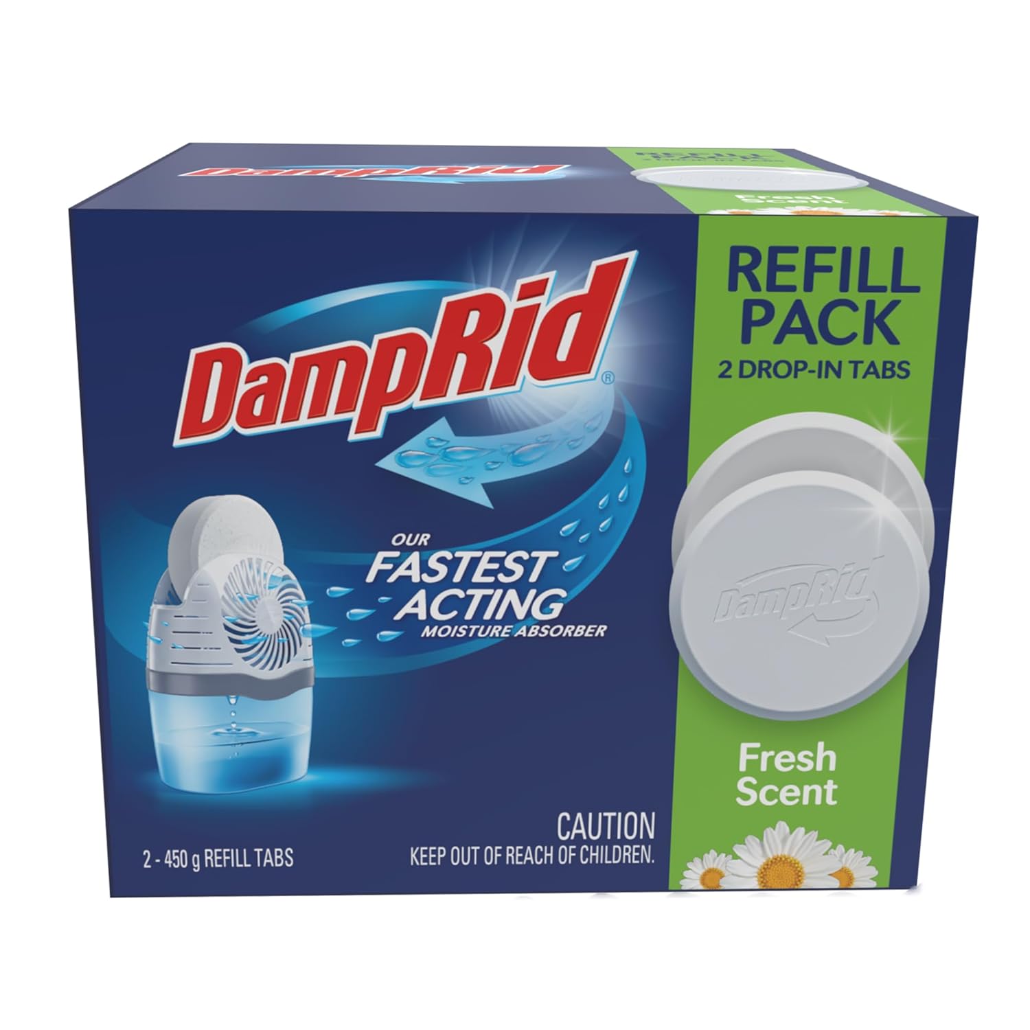 DAMPRID Drop-in Tab Refill Pack Moisture Absorber, Fresh Scent : Amazon ...