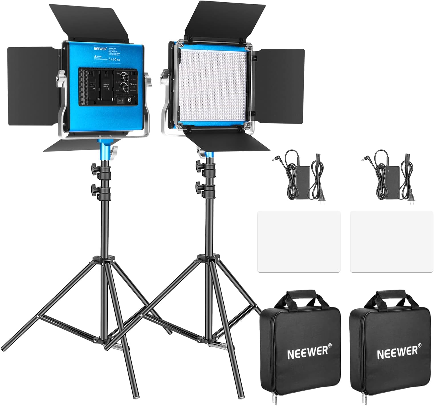 Amazon.com : Neewer 2 Packs 660 LED Video Light and Stand Photography ...