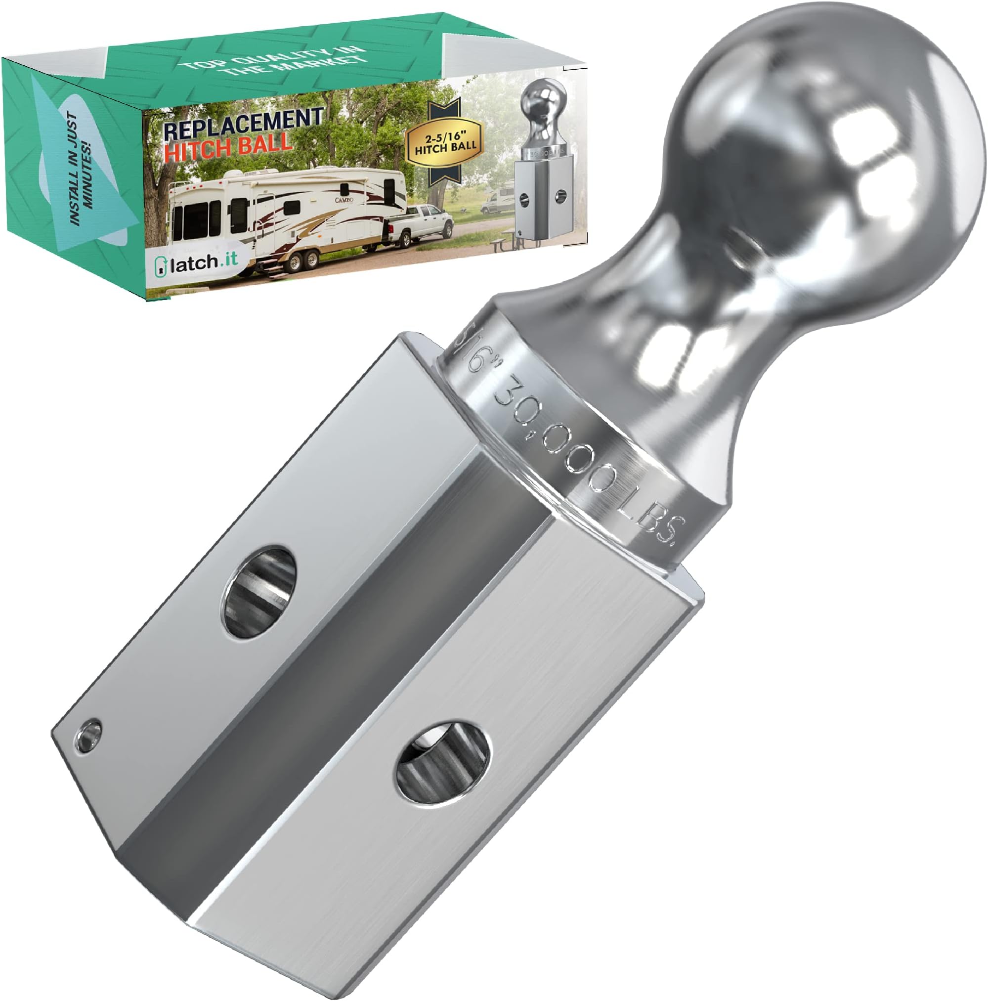 Amazon.com: Niyako Gooseneck Tow Hitch Ball Kit, 2-5/16-In Ball, 38,000 ...