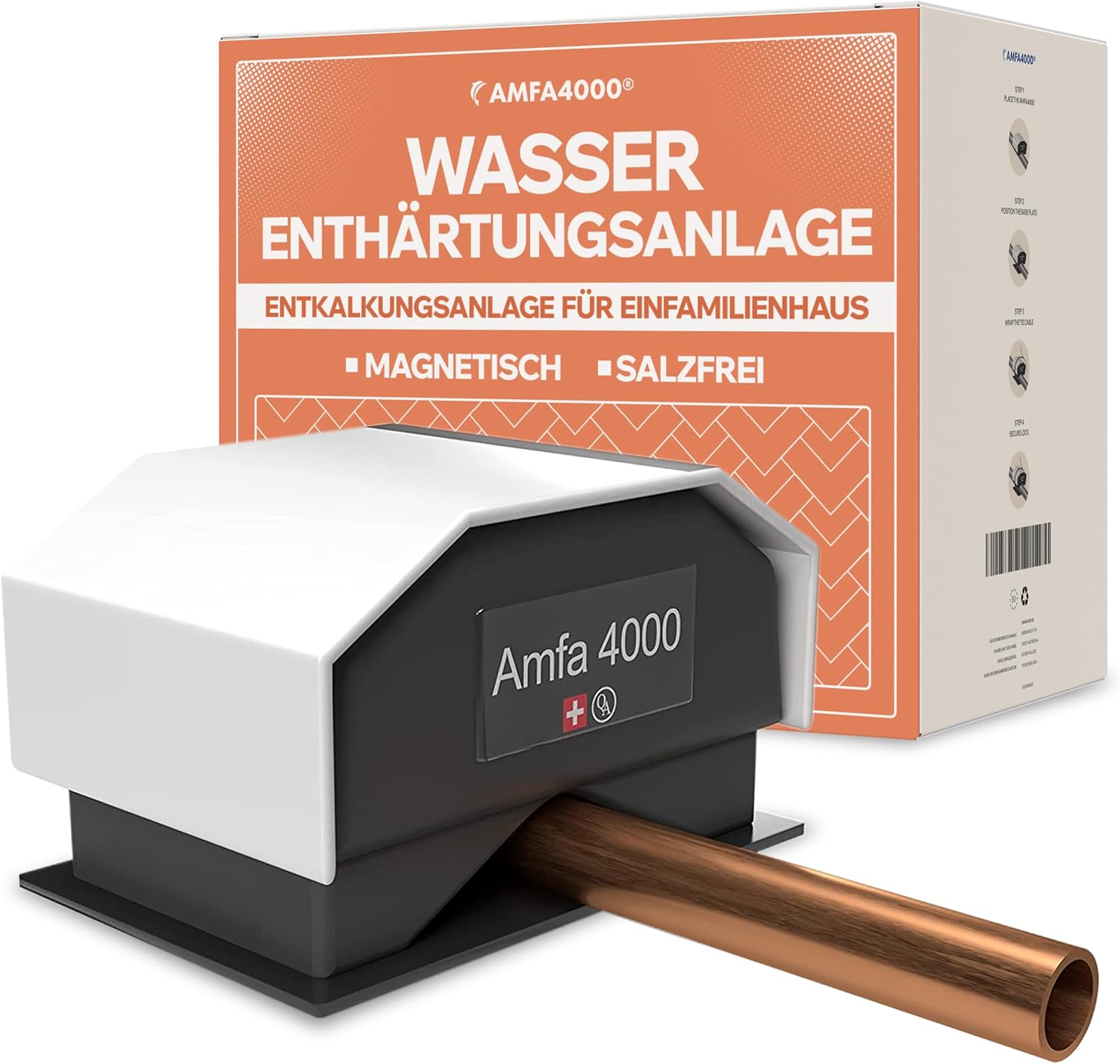 Amfa4000®: Salzfreie Entkalkung für Boiler, Dusche & Waschmaschine