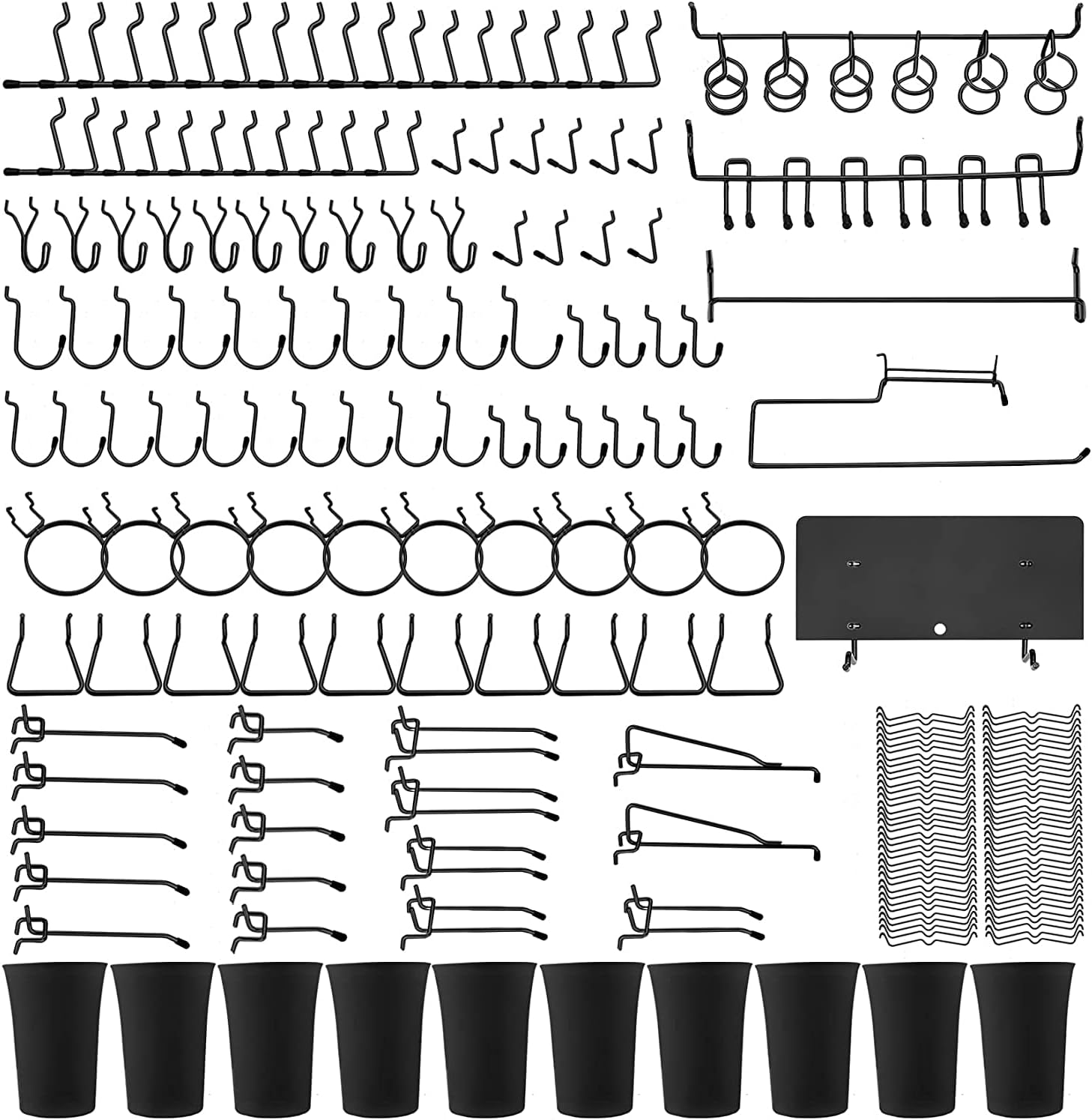 Amazon.com: Oyydecor Black Pegboard Hooks Set, Peg Board Hooks, Plastic ...