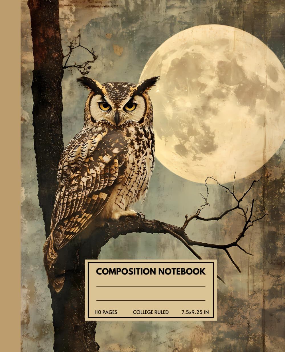 Amazon.com: Composition Notebook College Ruled: Vintage Owl ...