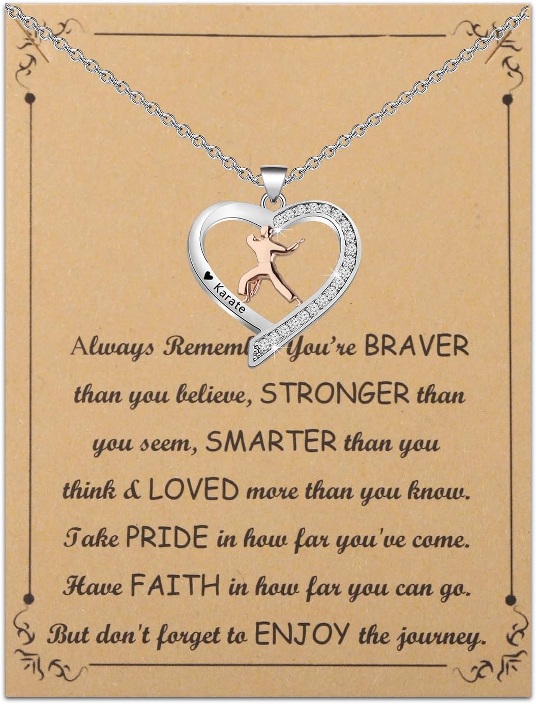 Amazon.com: BNQL Karate Necklace - Black Stainless Steel & Copper, 17 ...