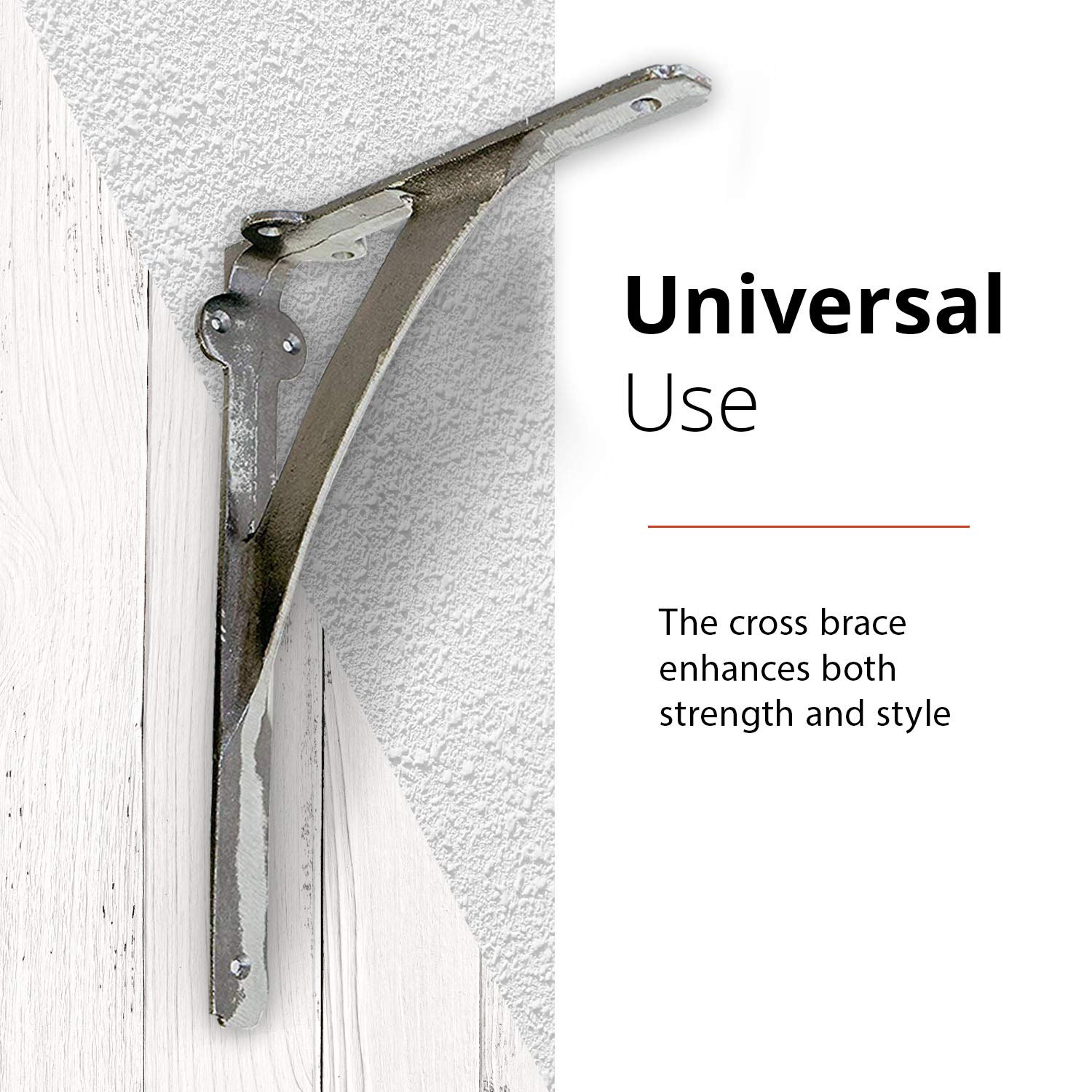 Snapklik.com : NACH Decorative Shelf Brackets, 2 Pack Of 10 X 7.5 X 2 ...