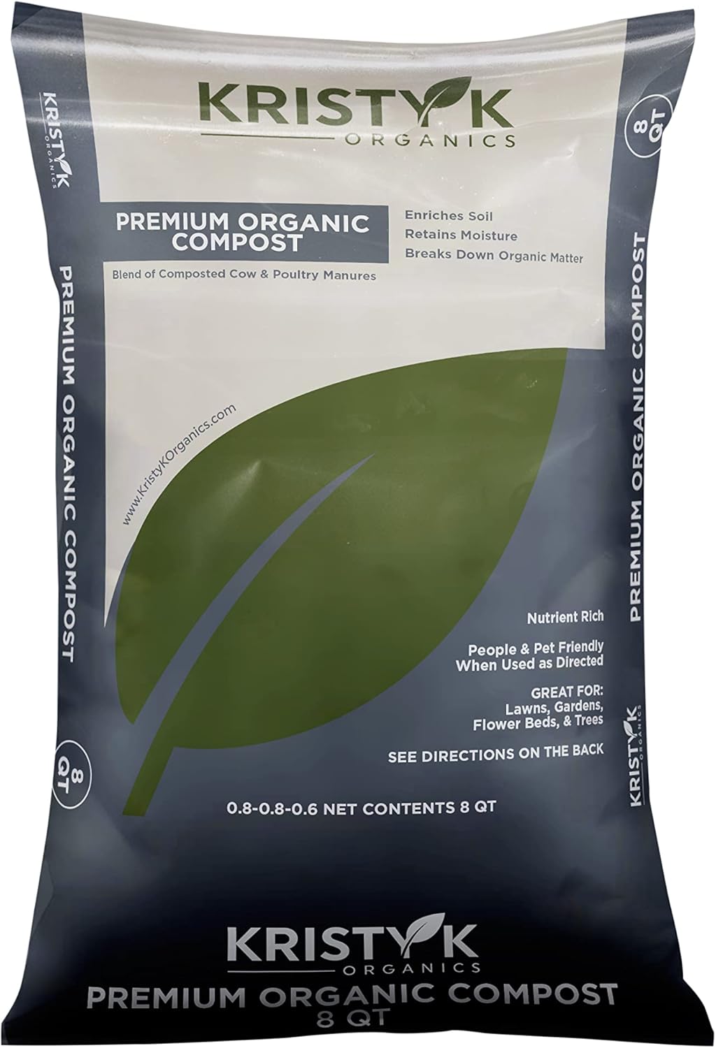 Amazon.com : Kristy K Organics Premium Organic Compost - Composted Cow ...