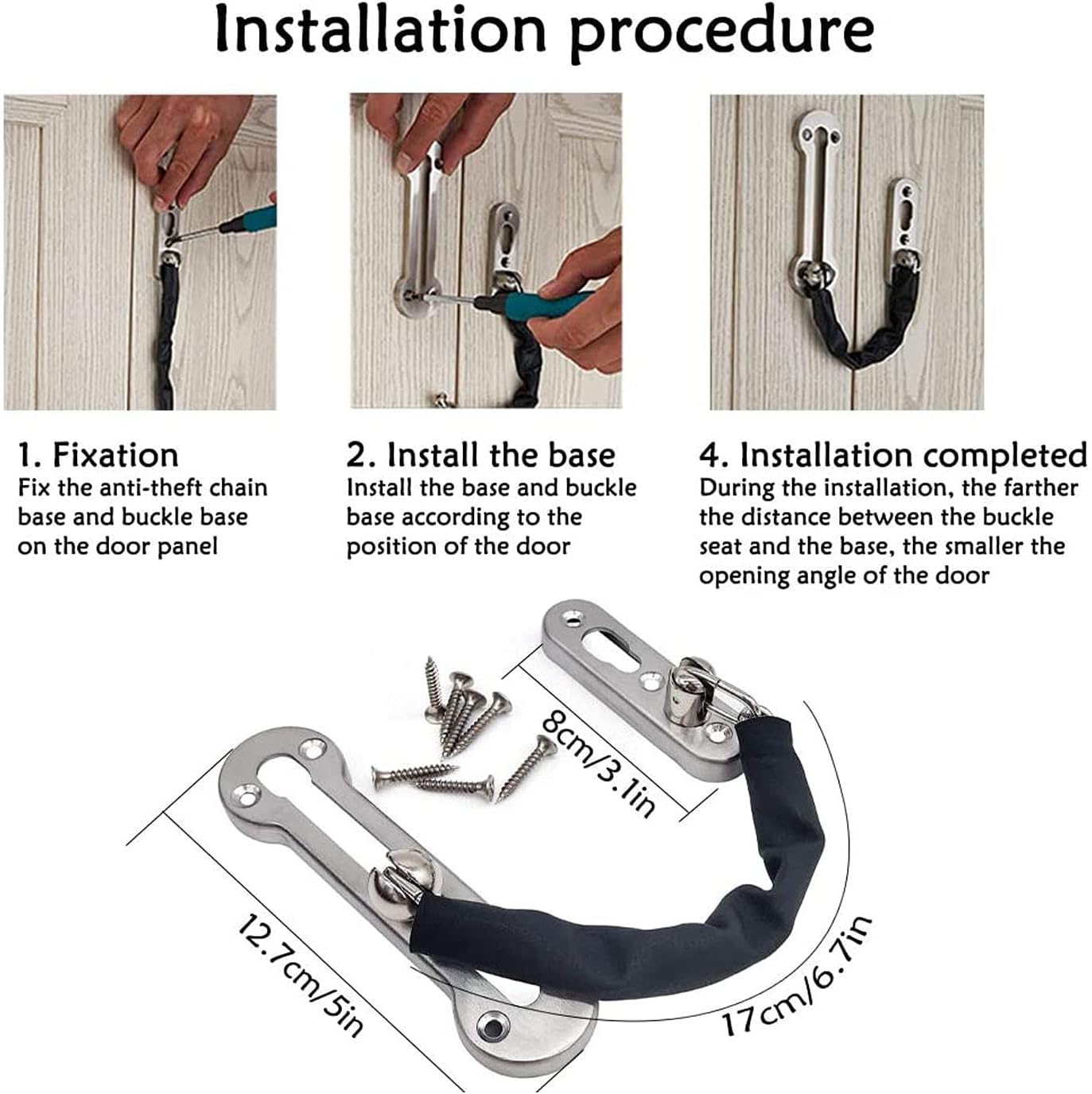 Door Chain – Stainless Steel Front Door Safety Chain, High-Performance ...
