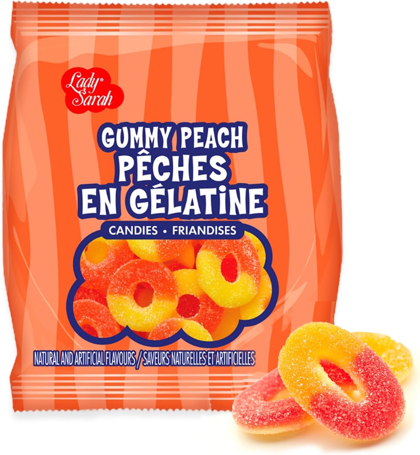 Lady Sarah Gummy Peach Rings 120G Per Bag : Amazon.ca: Grocery ...