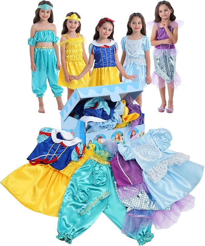 Amazon.com: VGOFUN Girls Dress up Trunk Princess Costume Dress Pretend ...