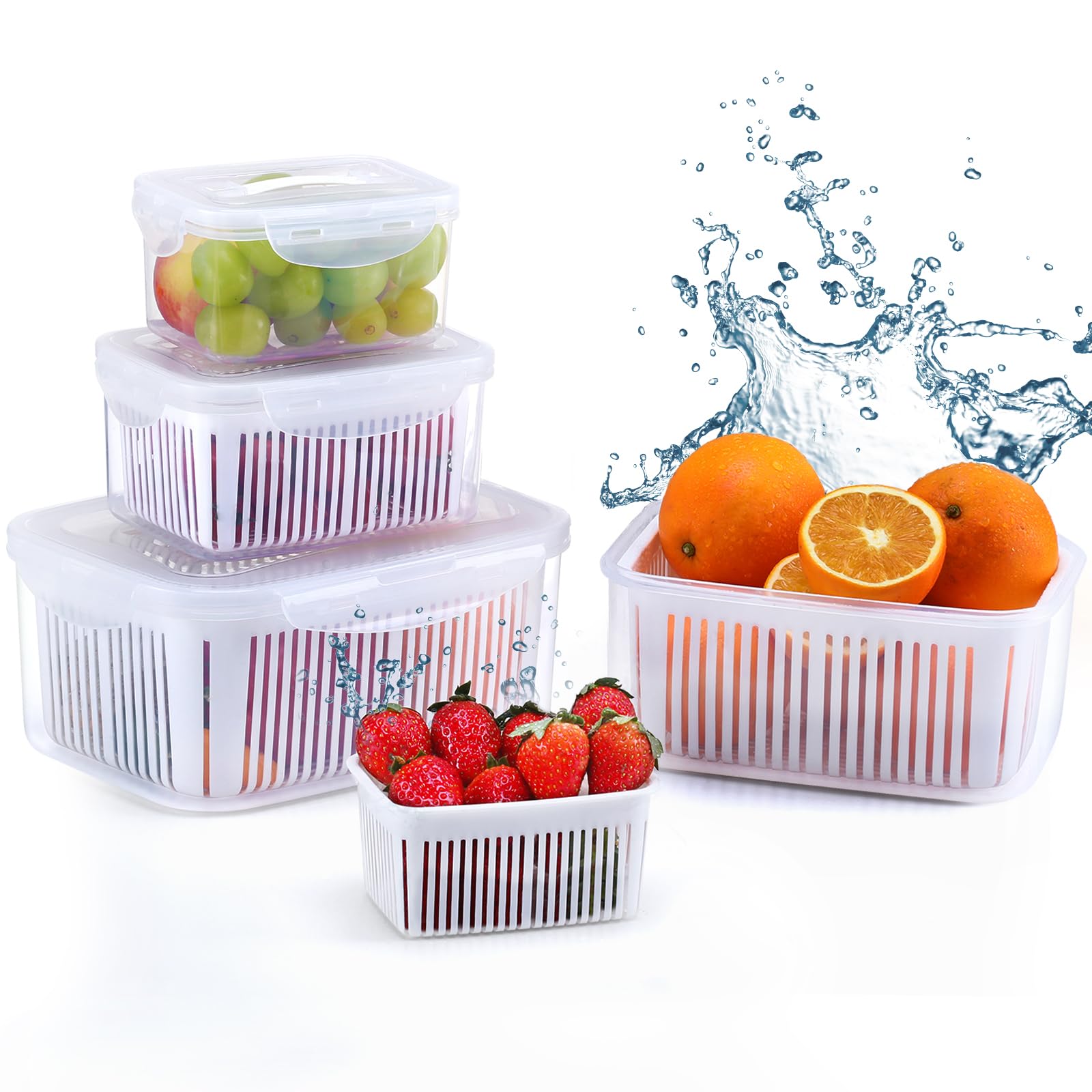 Amazon.com: LUXEAR Fruit Vegetable Produce Storage Saver Containers ...