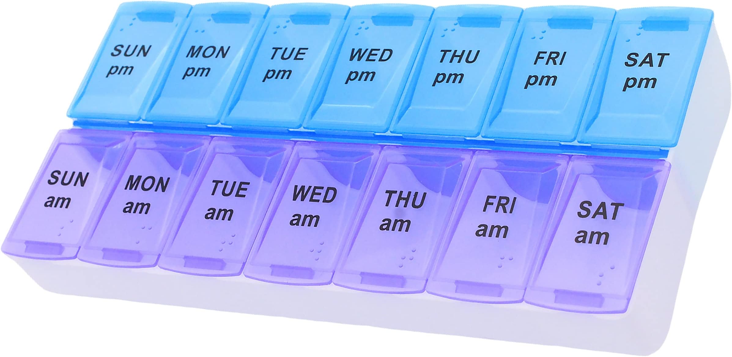 Amazon.com: 7 Day Weekly AM PM Pill Organizer, ShysTech Large Pill Case ...