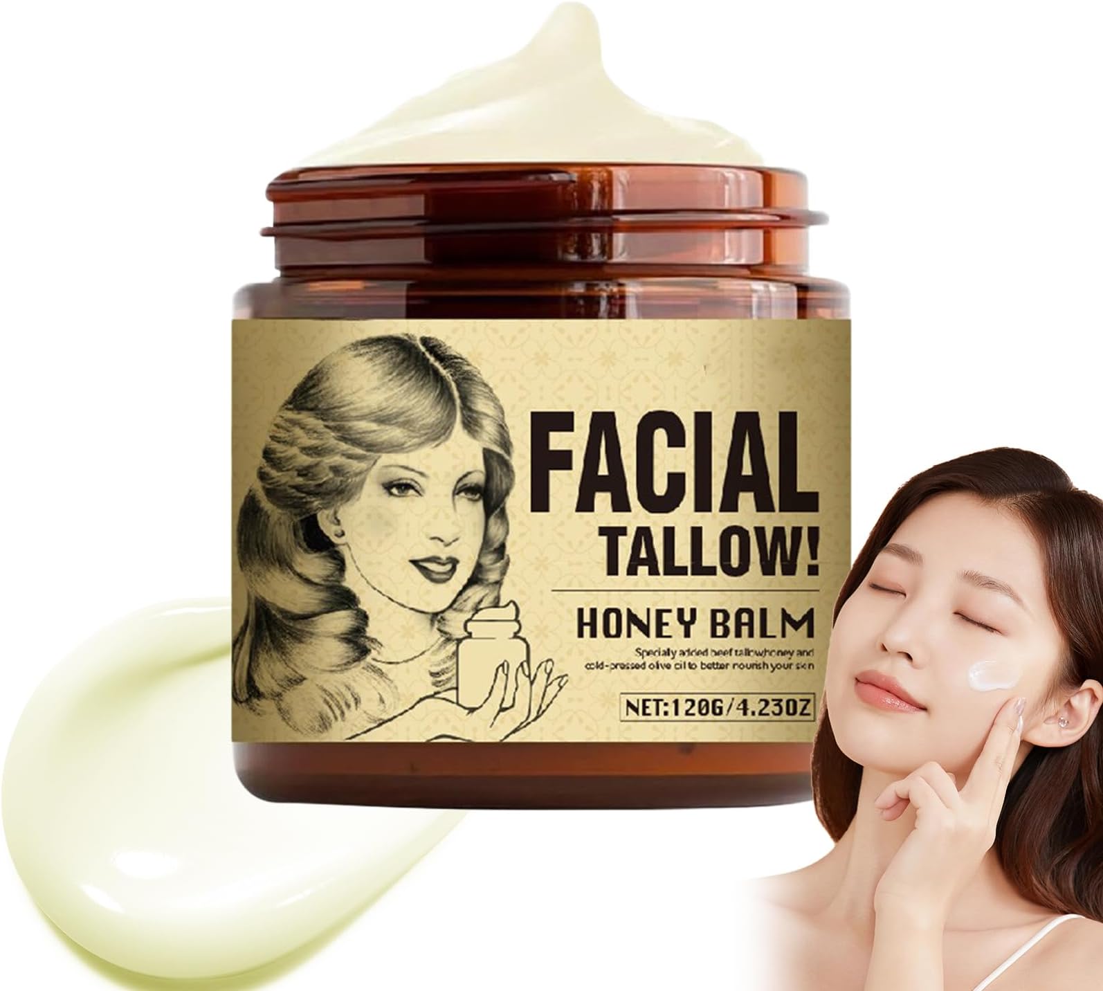 Amazon.com: Based Supplies Tallow and Honey Balm, Bilxco Beef Tallow ...