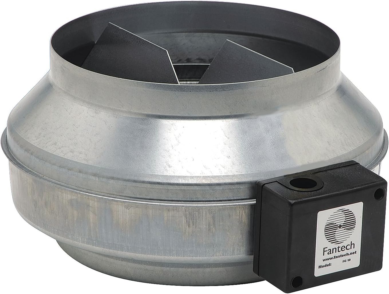 Fantech FR 125 Inline Centrifugal Duct Fan, Molded Housing, 5", 148 CFM ...
