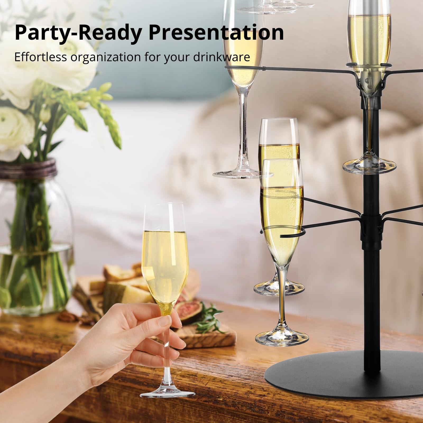 Snapklik.com : Cocktail Tree Stand, 3 Tier - 12 Holders Wine Glass ...