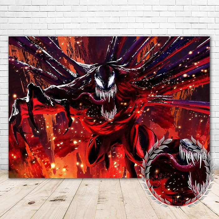 Buy Venom Birthday Backdrop 7x5 Vinyl Photo Background Superhero Venom ...