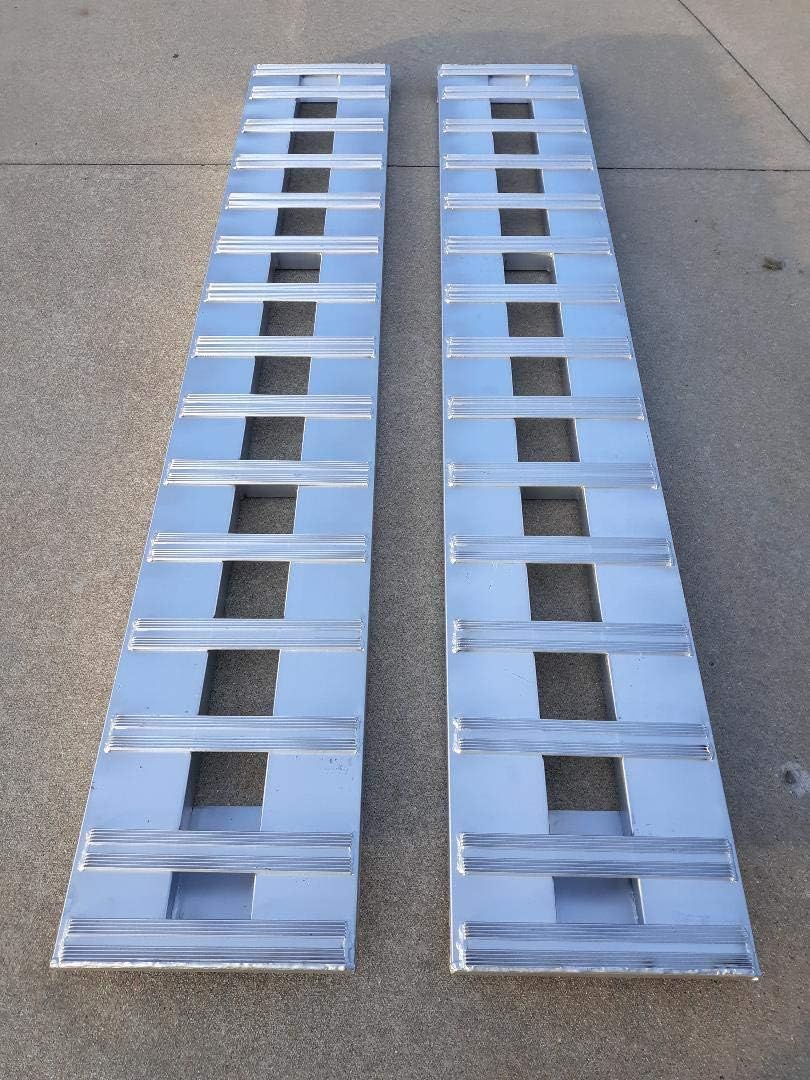 Amazon.com: Set of 2. 9' Aluminum Ramps Car ATV Truck Heavy Equipment ...