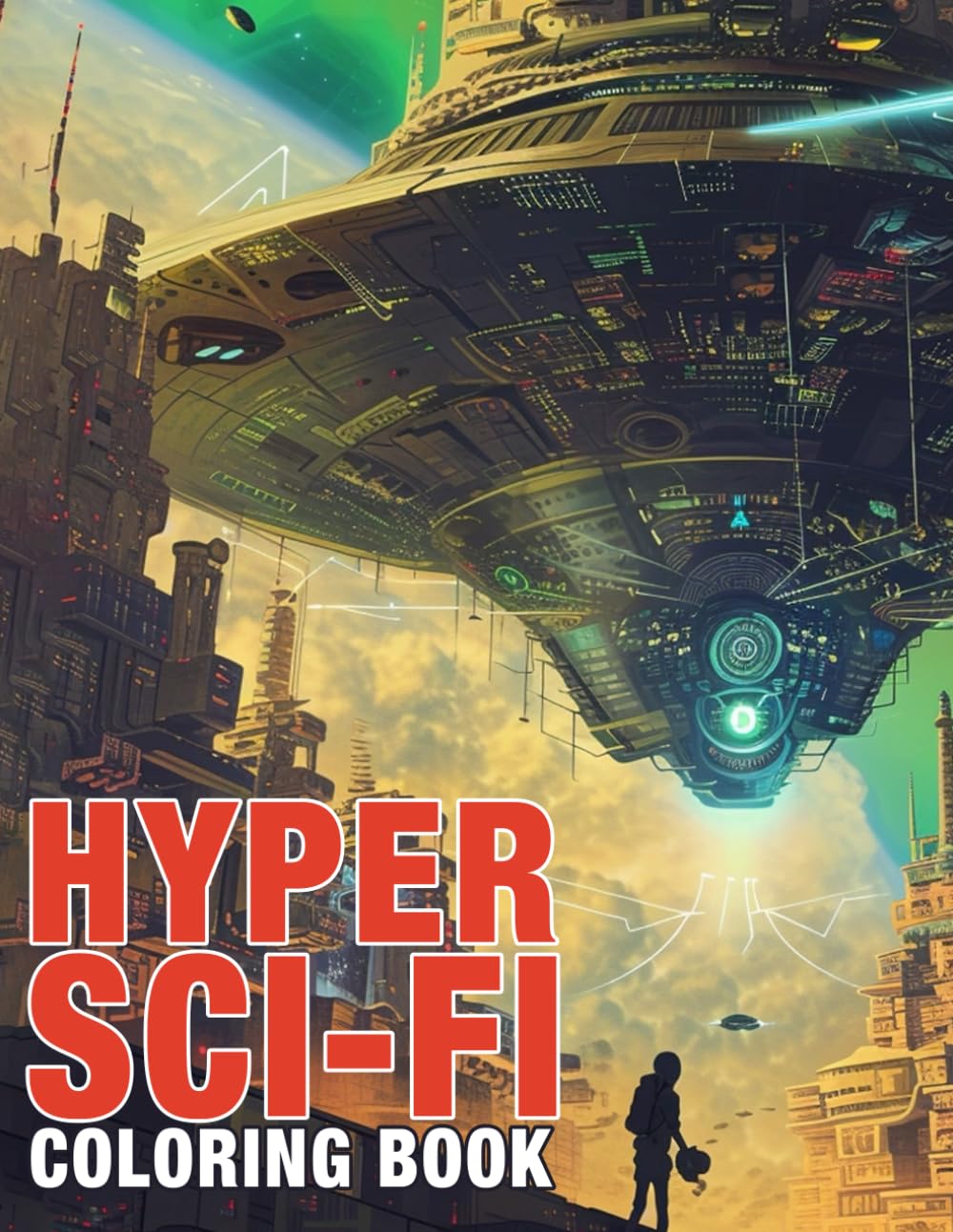 Amazon.com: Hyper Sci-fi Coloring Book: Cyberpunk Dreams Coloring Pages With Impressive ...