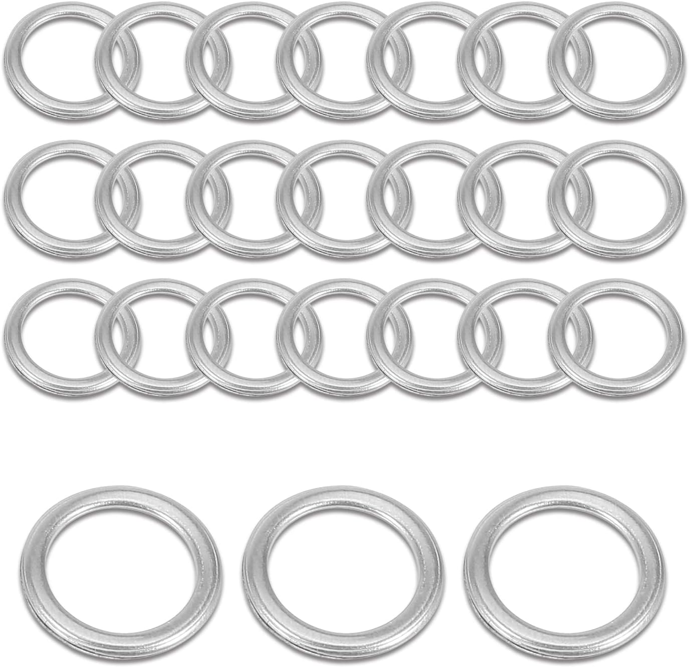 Amazon.com: Jawmoy Silver M14 Oil Drain Plug Gasket for Mitsubishi ...